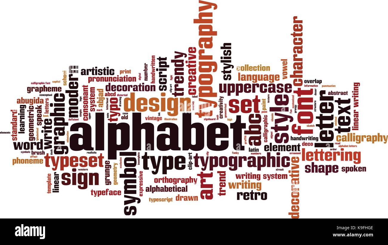 Alphabet word cloud concept. Vector illustration Stock Vector Image ...