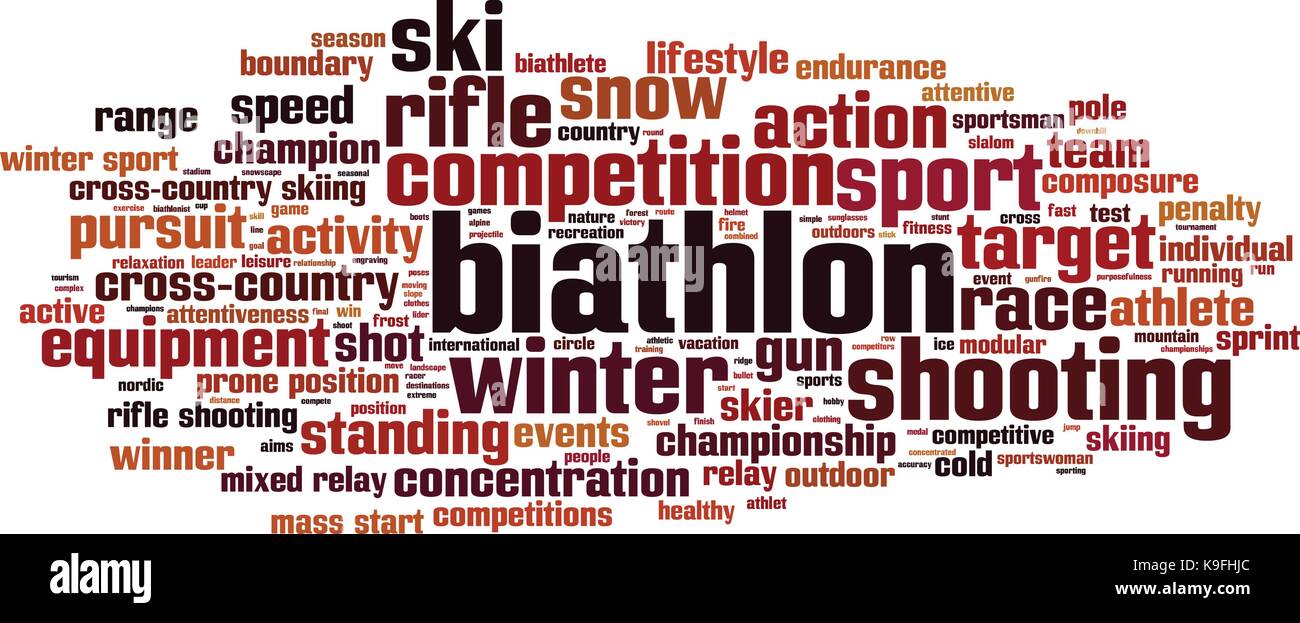 Biathlon word cloud concept. Vector illustration Stock Vector Image ...