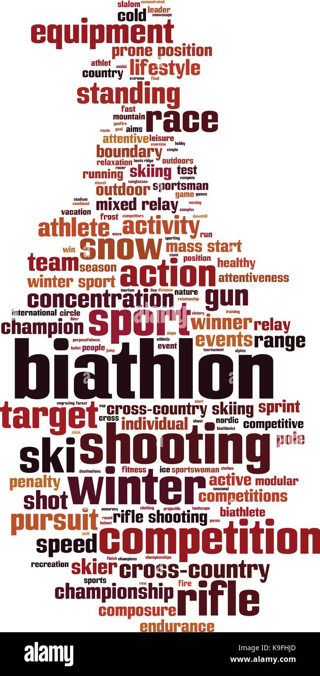 Biathlon word cloud concept. Vector illustration Stock Vector Image ...