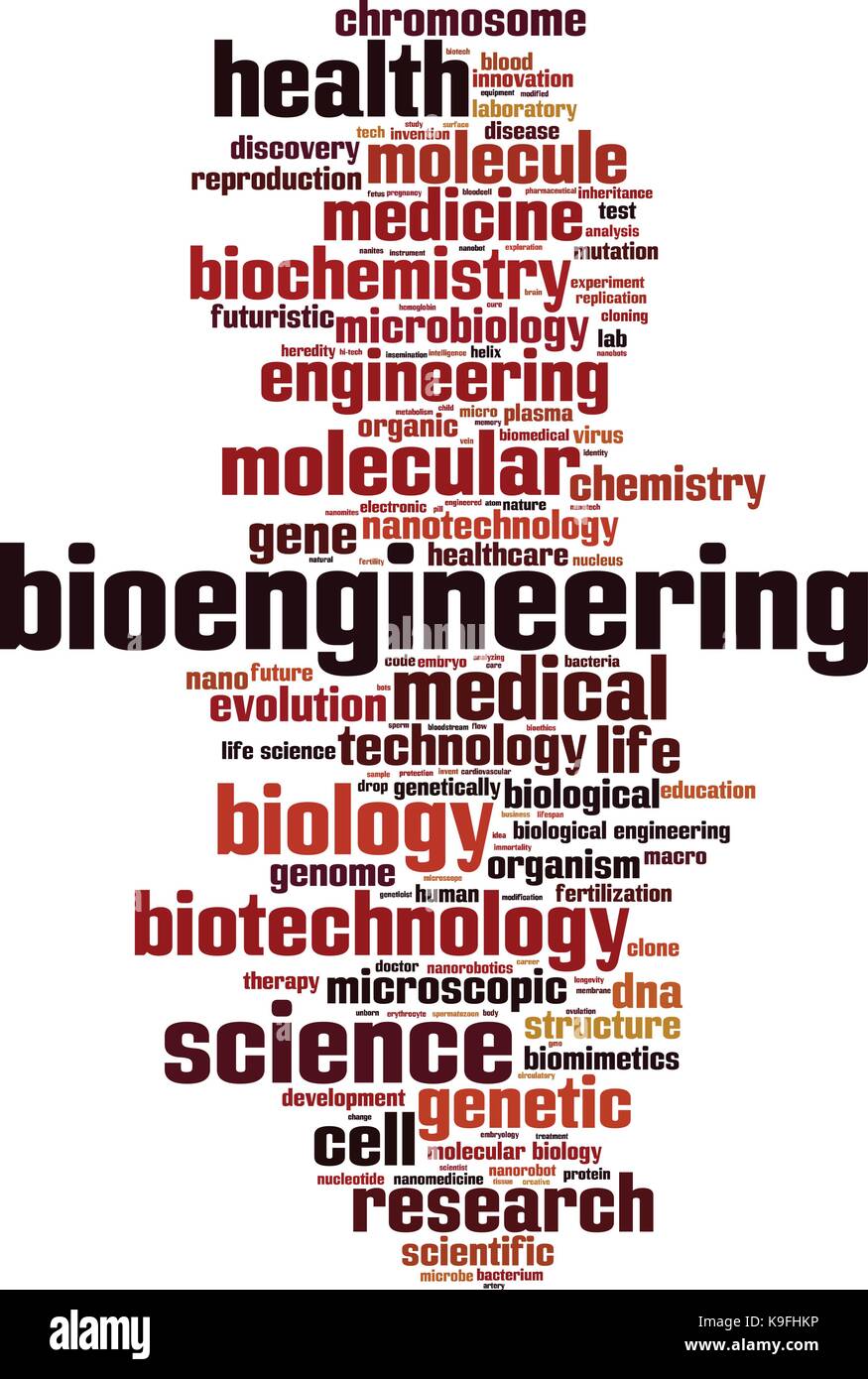 Bioengineering word cloud concept. Vector illustration Stock Vector ...