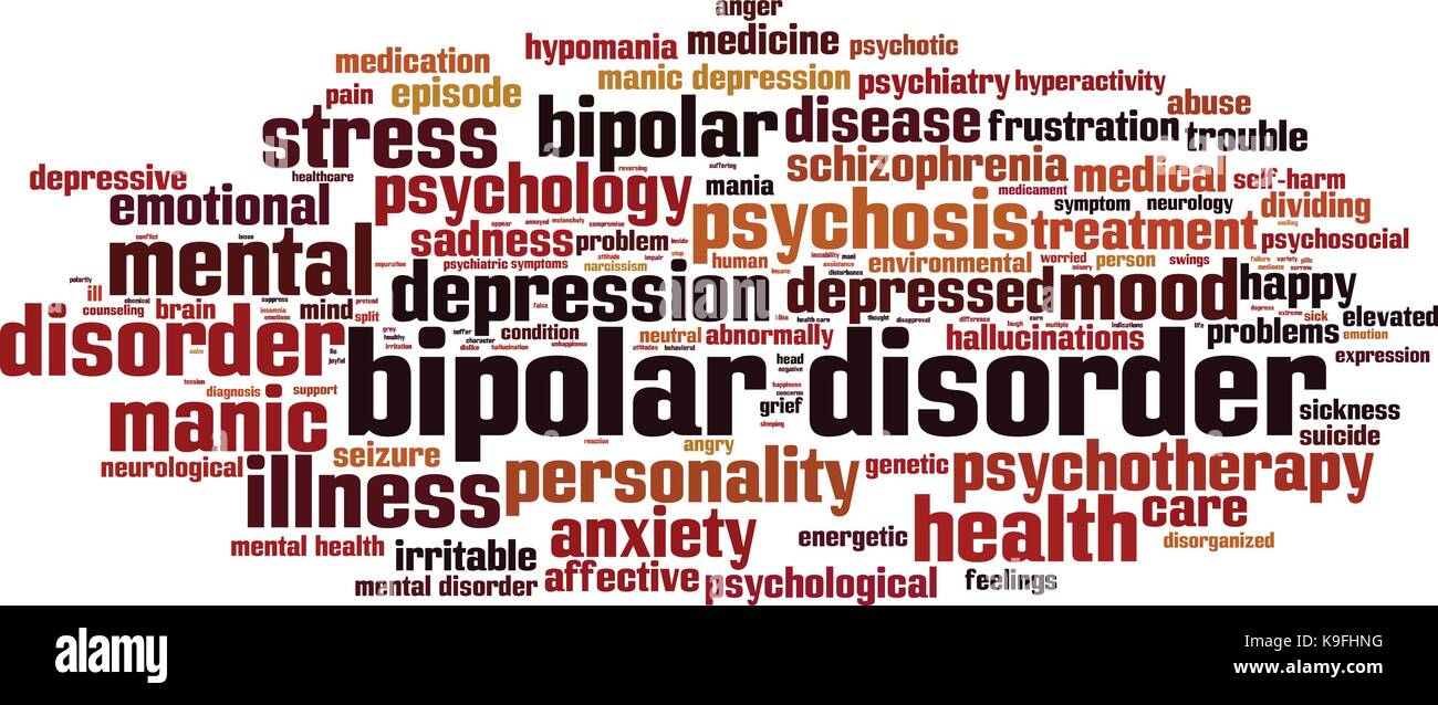 Bipolar disorder word cloud concept. Vector illustration Stock Vector ...