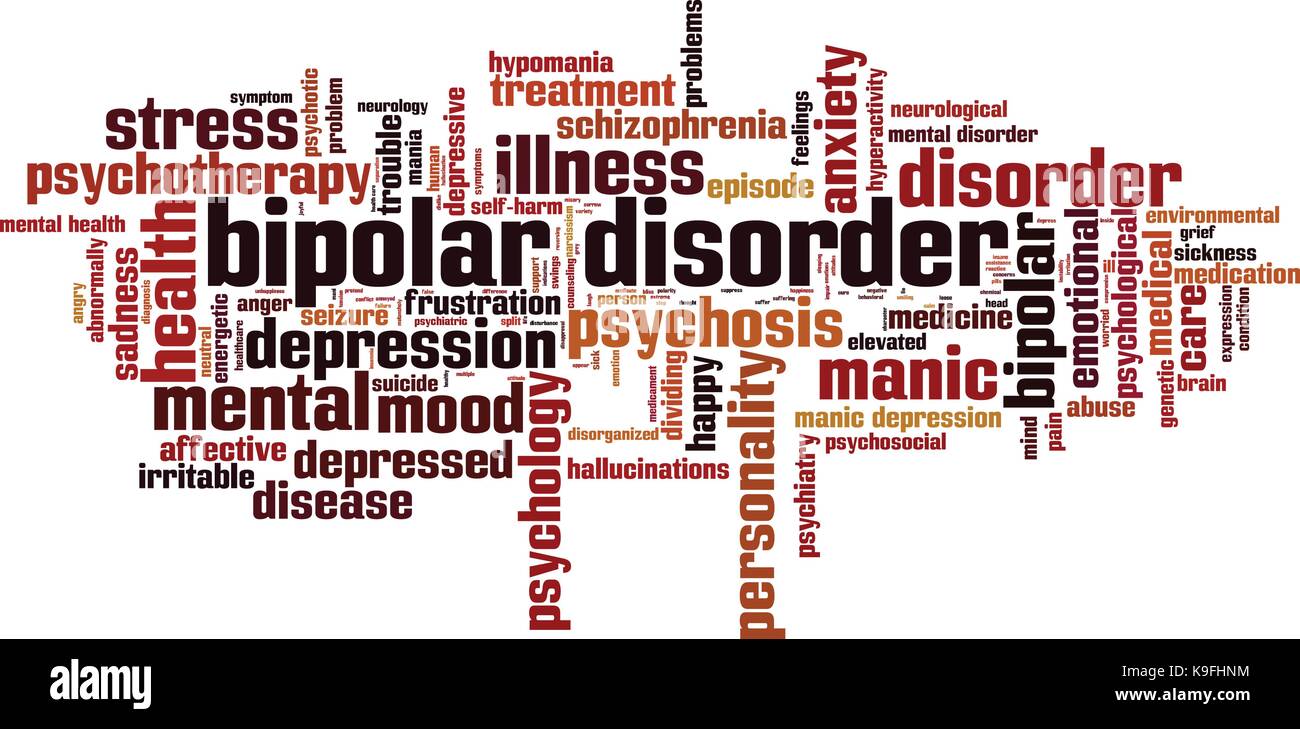 Bipolar disorder word cloud concept. Vector illustration Stock Vector ...