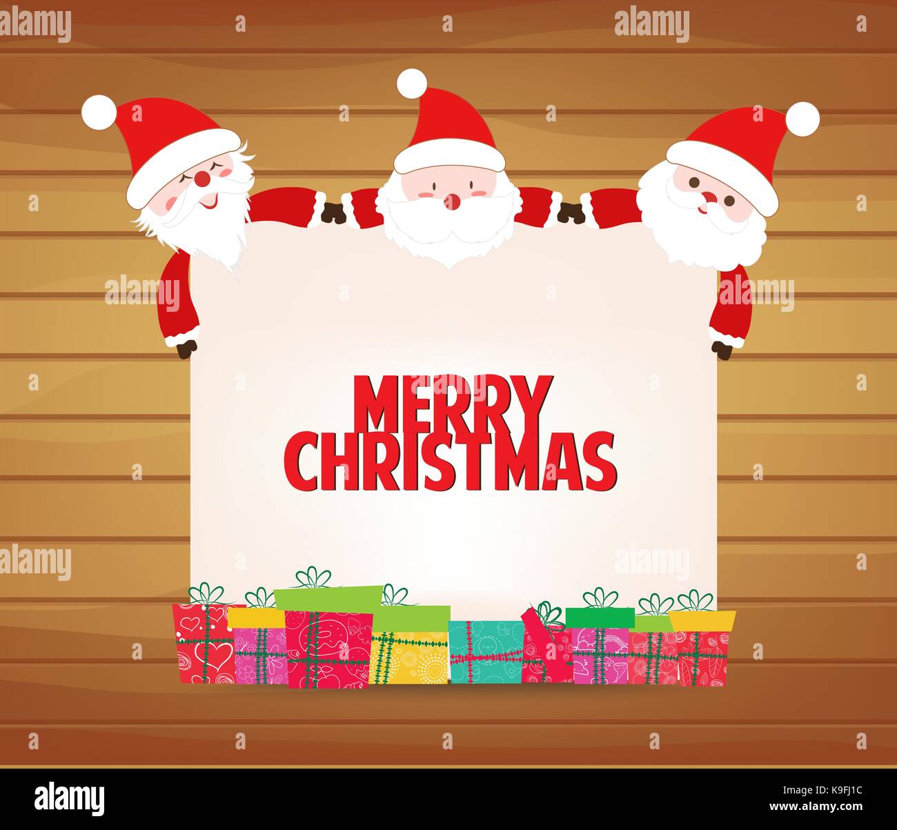 Santa claus greeting card Stock Vector Image & Art - Alamy