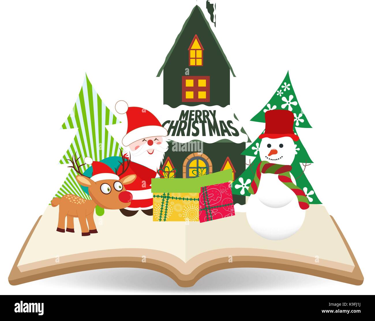 Santa claus elf gifts Stock Vector Images - Alamy