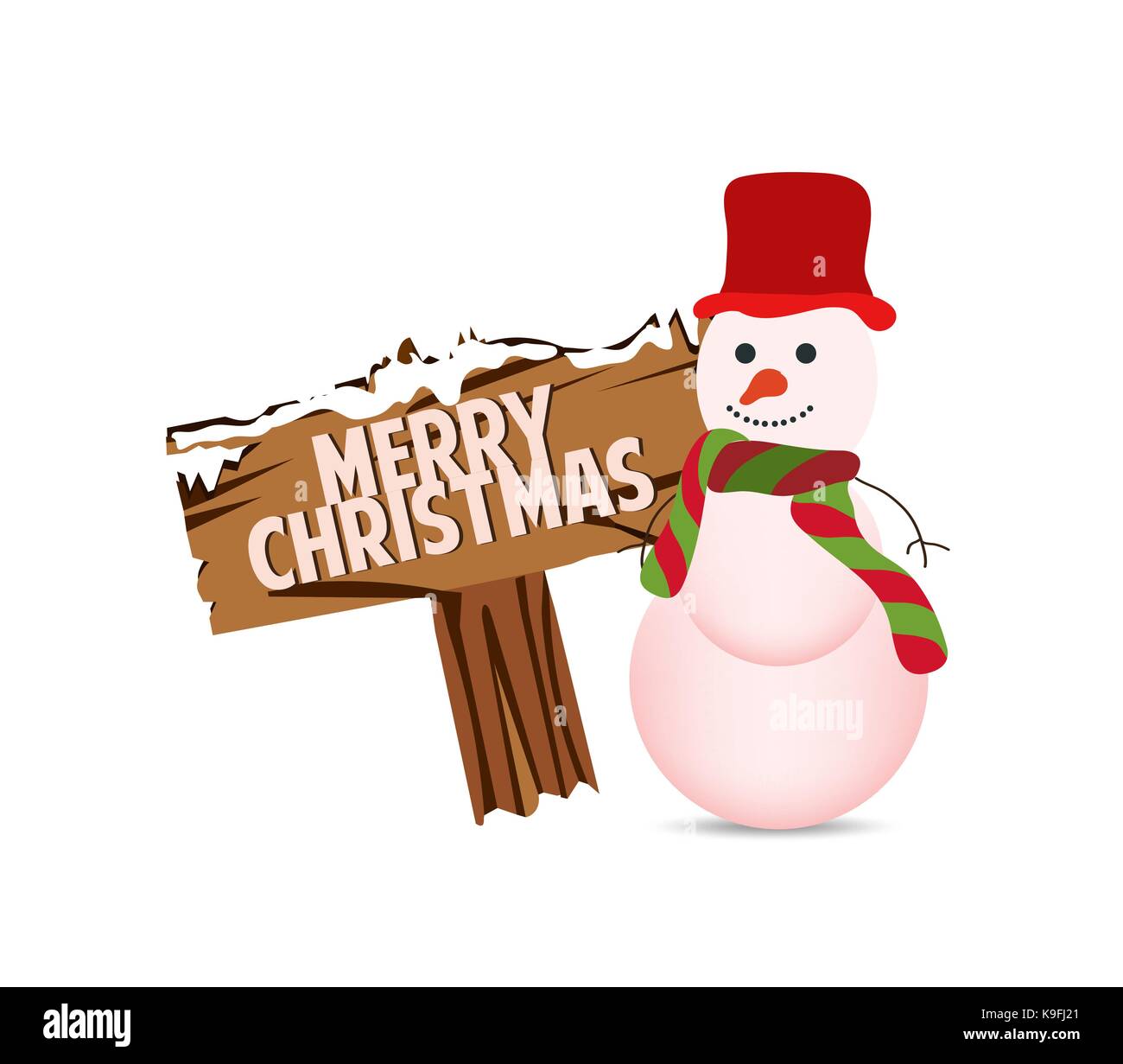 Snowman with sign Stock Vector Image & Art - Alamy