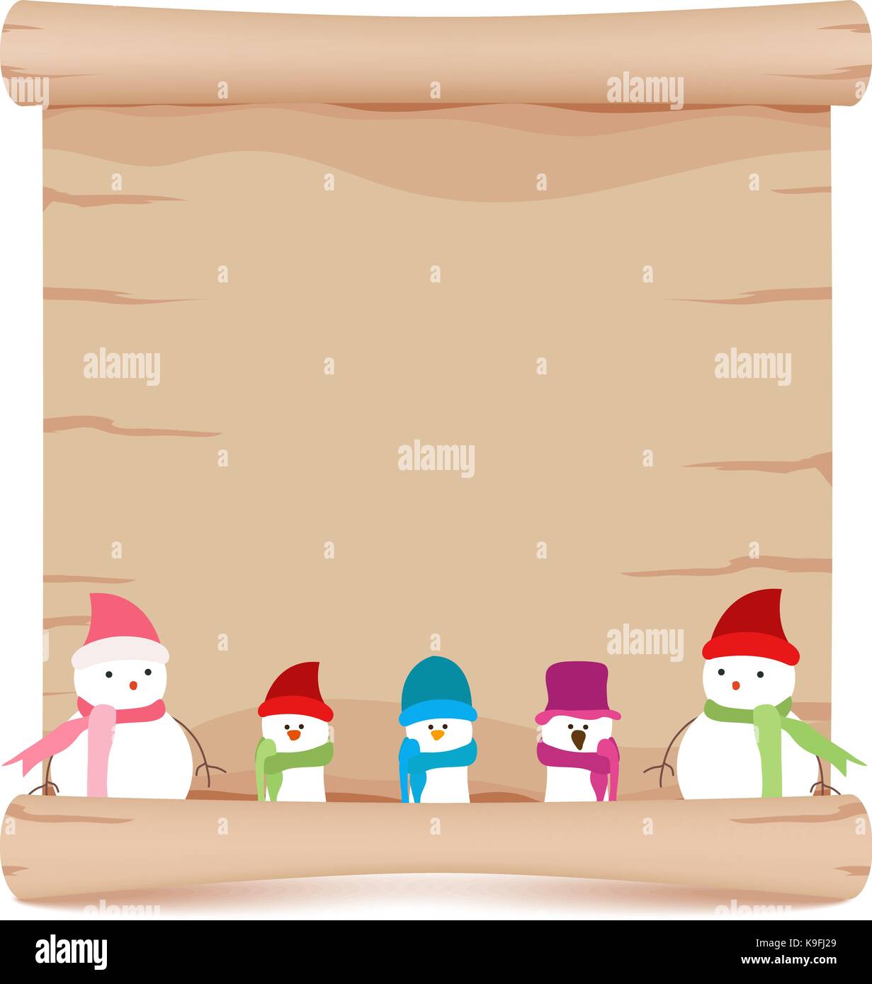snowman and parchment sign funny Stock Vector Image & Art - Alamy