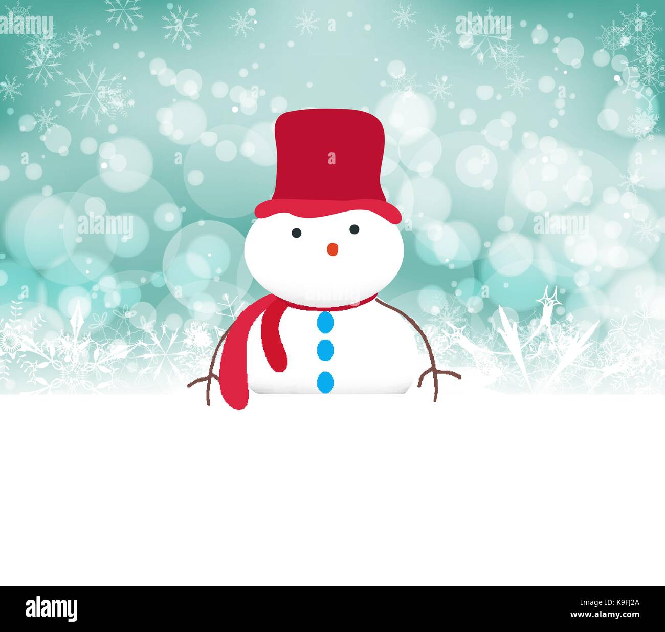 snowman background with snowflakes Stock Vector Image & Art - Alamy