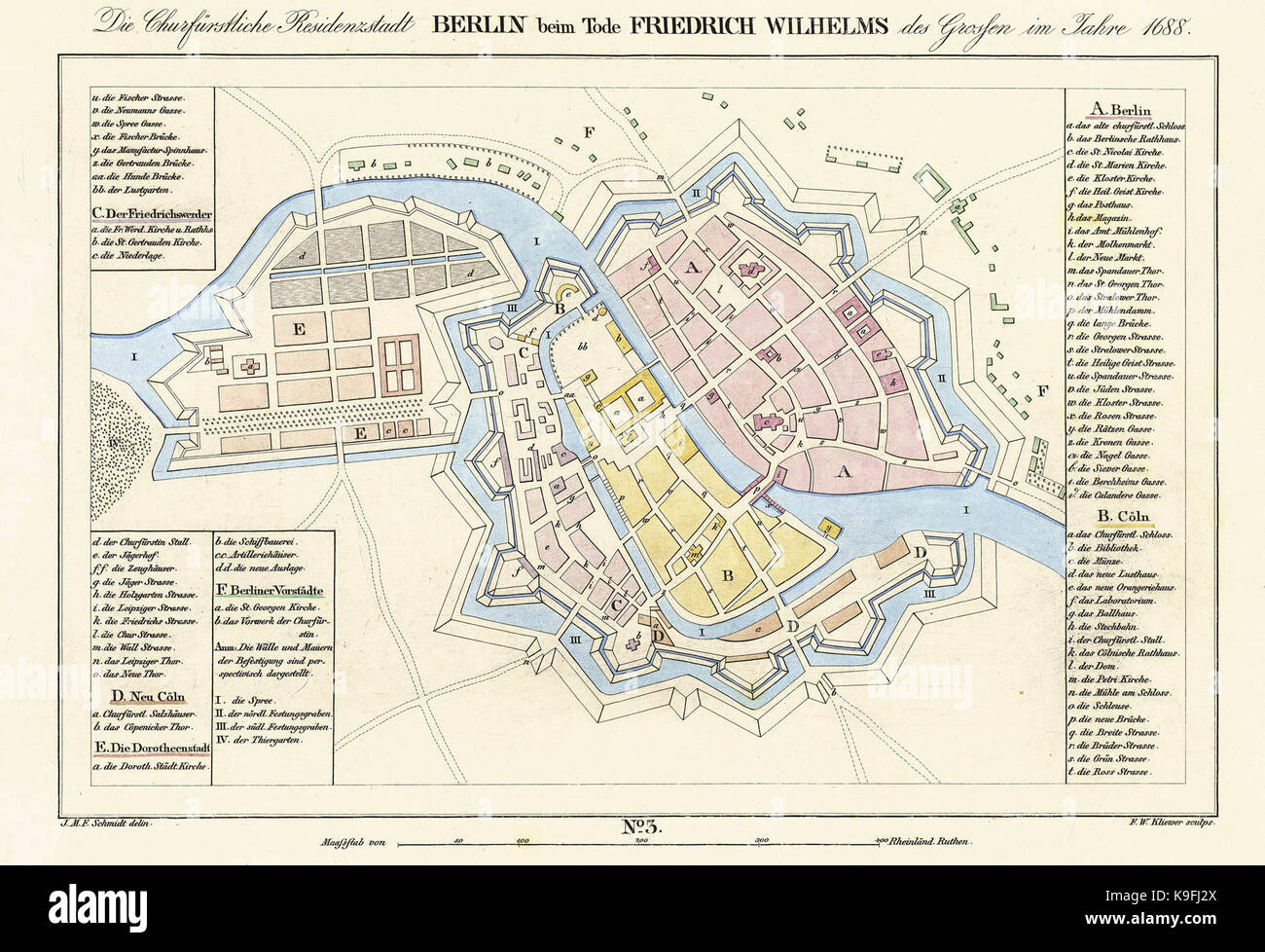 Map Of Berlin In 1688 High Resolution Stock Photography and Images - Alamy