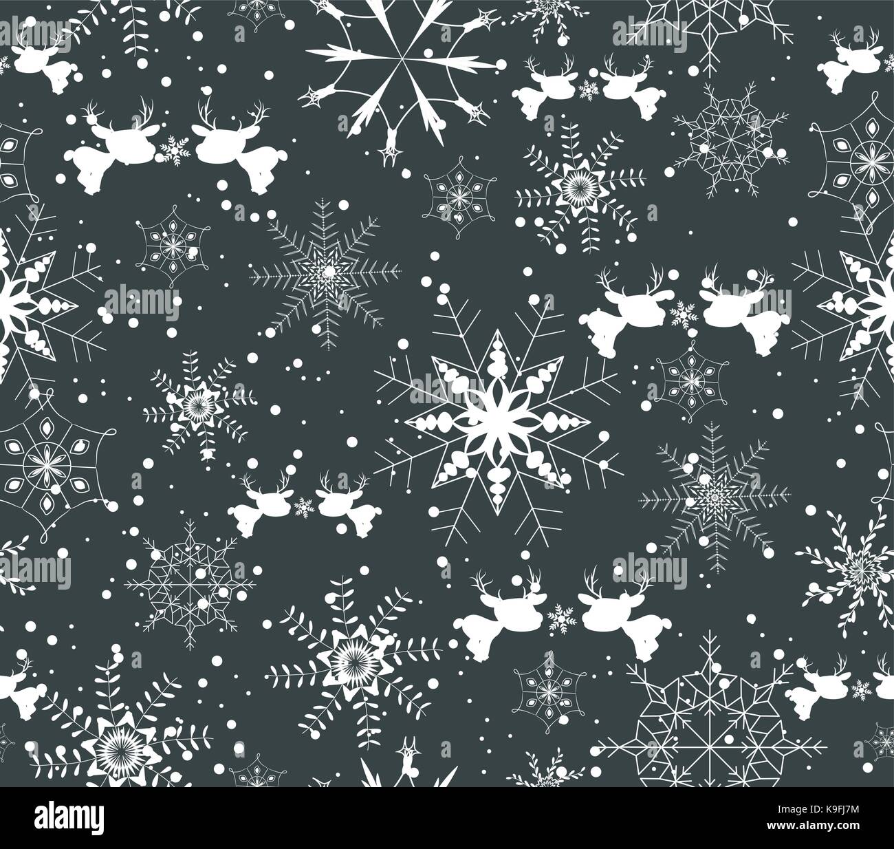 Seamless pattern deer snow Stock Vector Images - Alamy