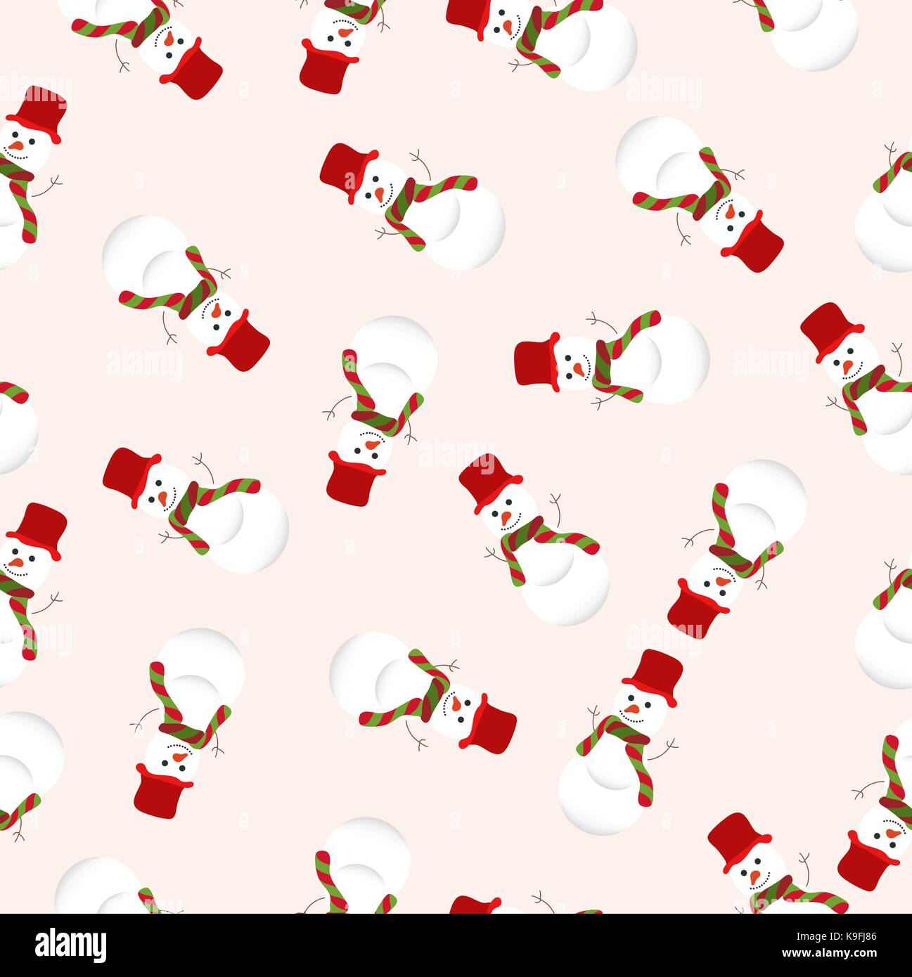 christmas seamless pattern with snowman Stock Vector Image & Art - Alamy