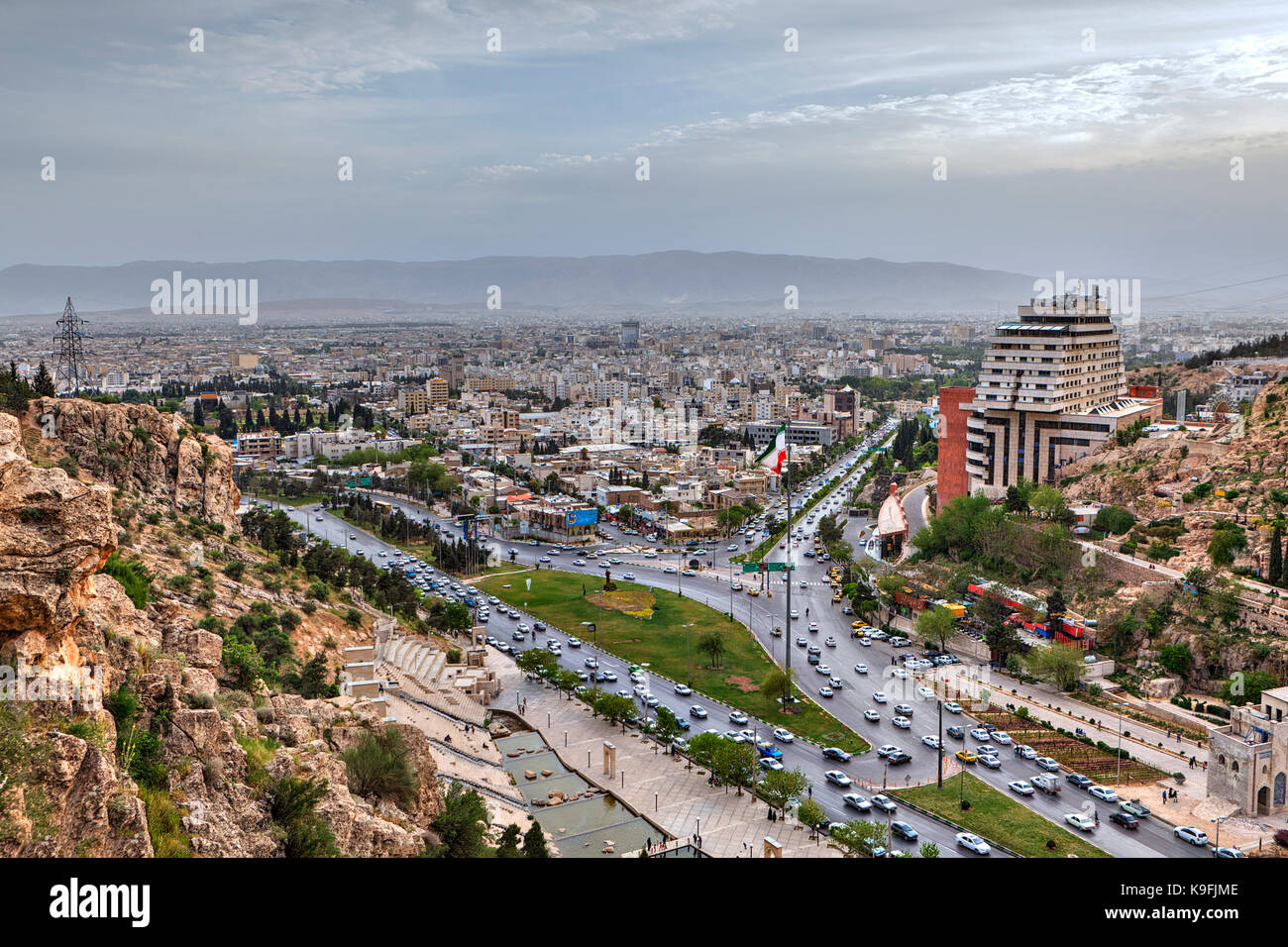 Fars Province, Shiraz, Iran - 18 april, 2017: General view from above ...
