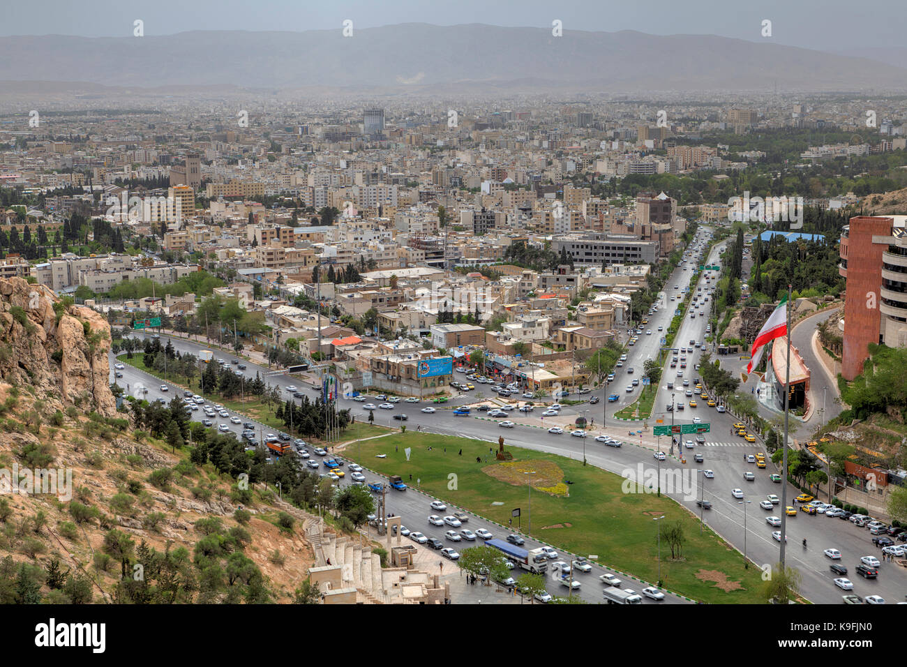 Fars Province, Shiraz, Iran - 18 april, 2017: Panoramic view from the ...