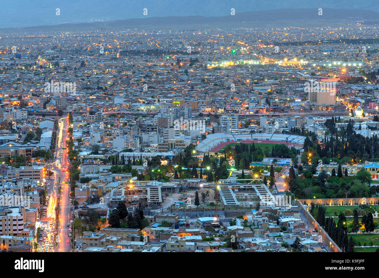 Fars Province, Shiraz, Iran - 18 april, 2017: Cityscape, viewed from ...