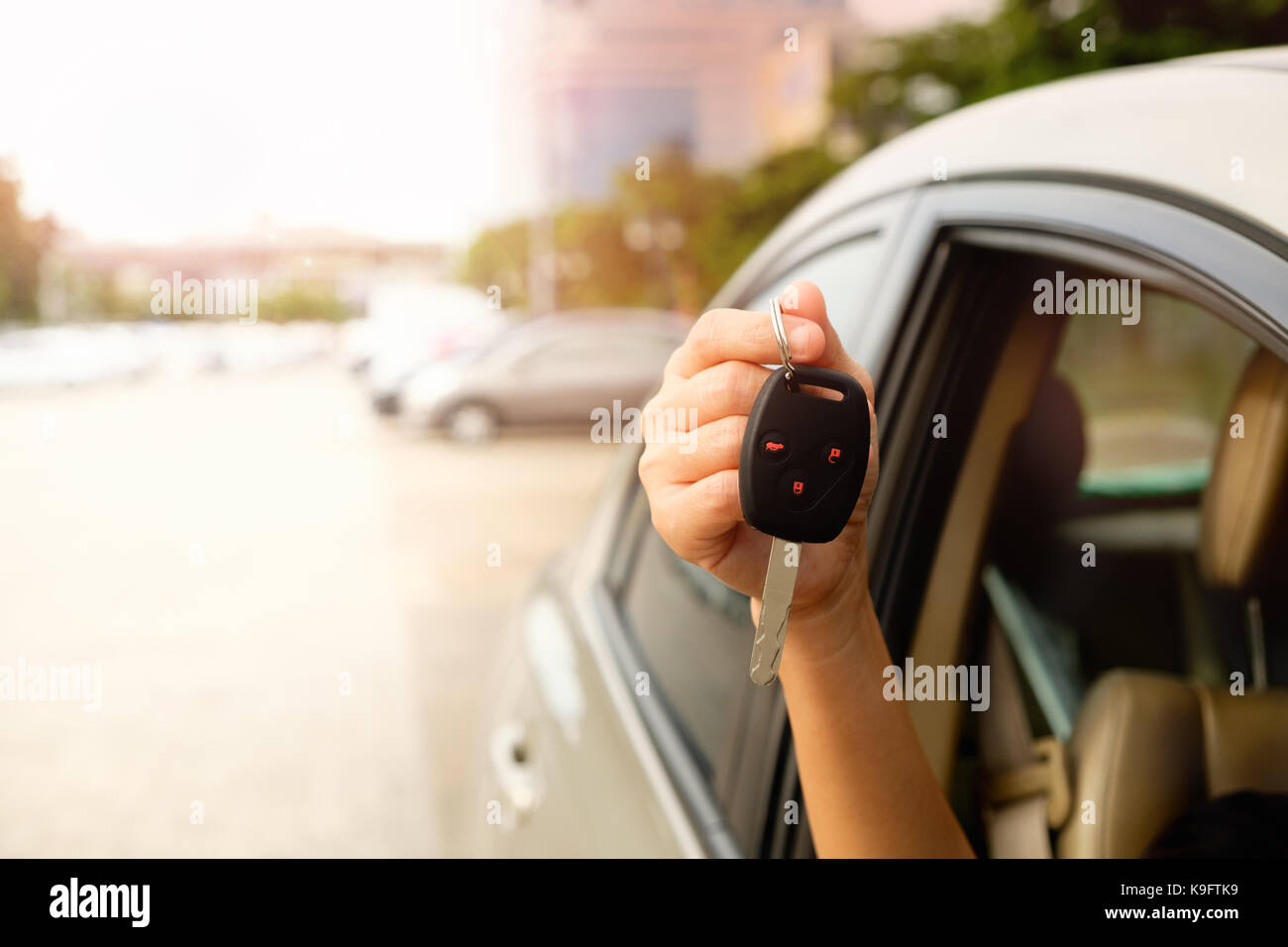 Car key handover hi-res stock photography and images - Alamy