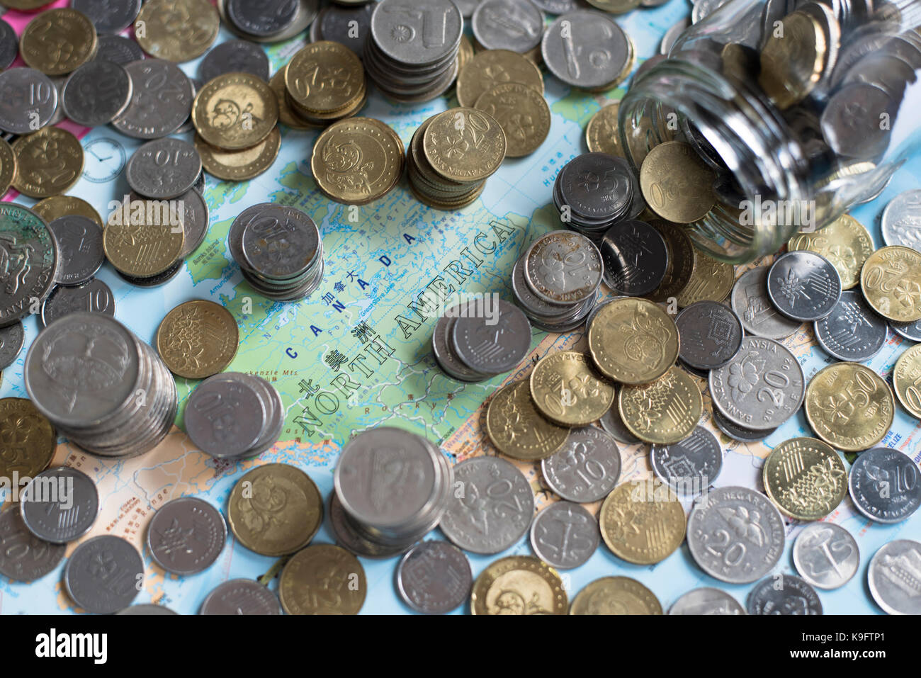 World countries currency map hi-res stock photography and images - Alamy