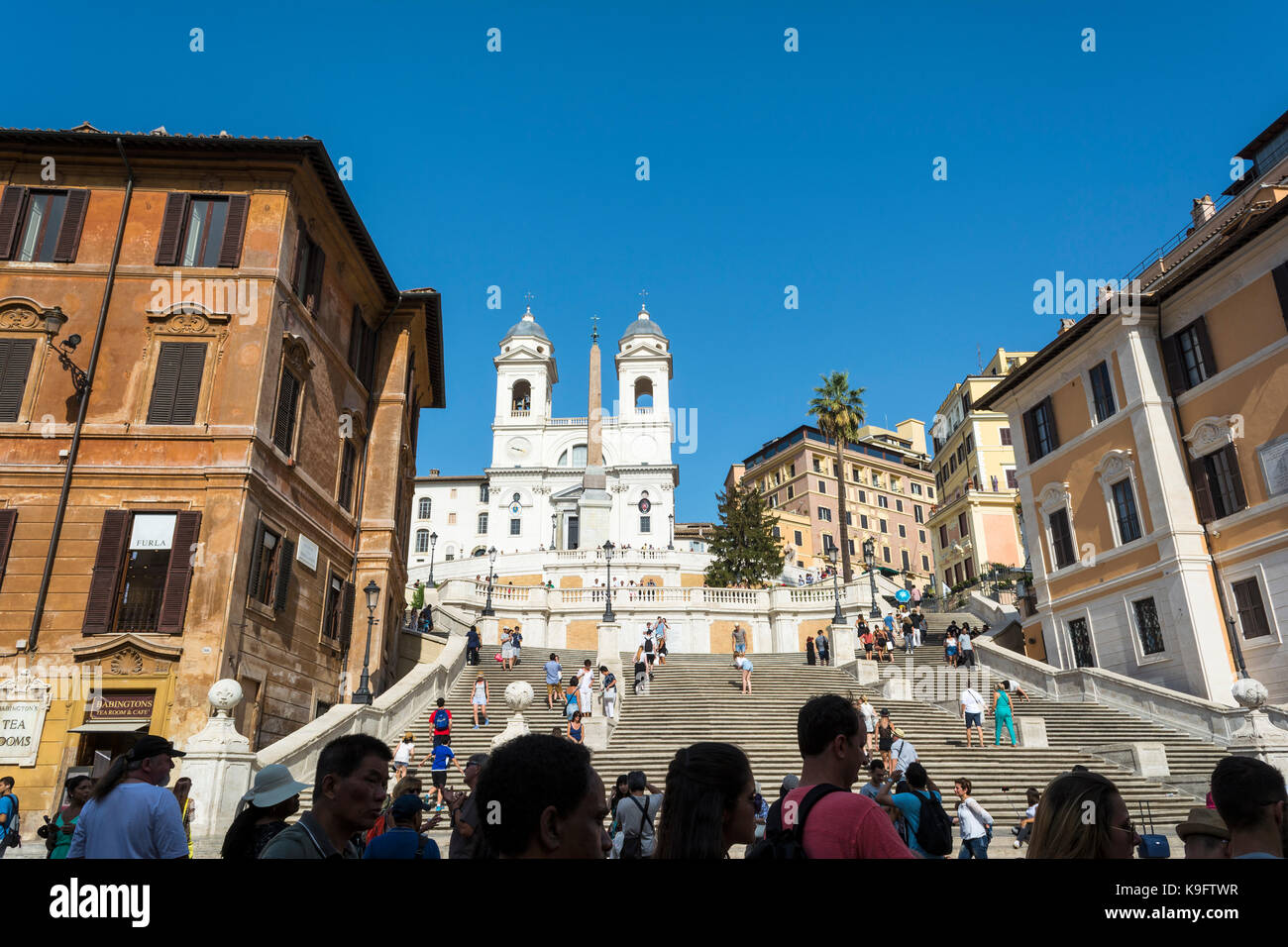 ROME, ITALY - AUGUST 30, 2017 - Spanish steps on Piazza di Spagna in ...