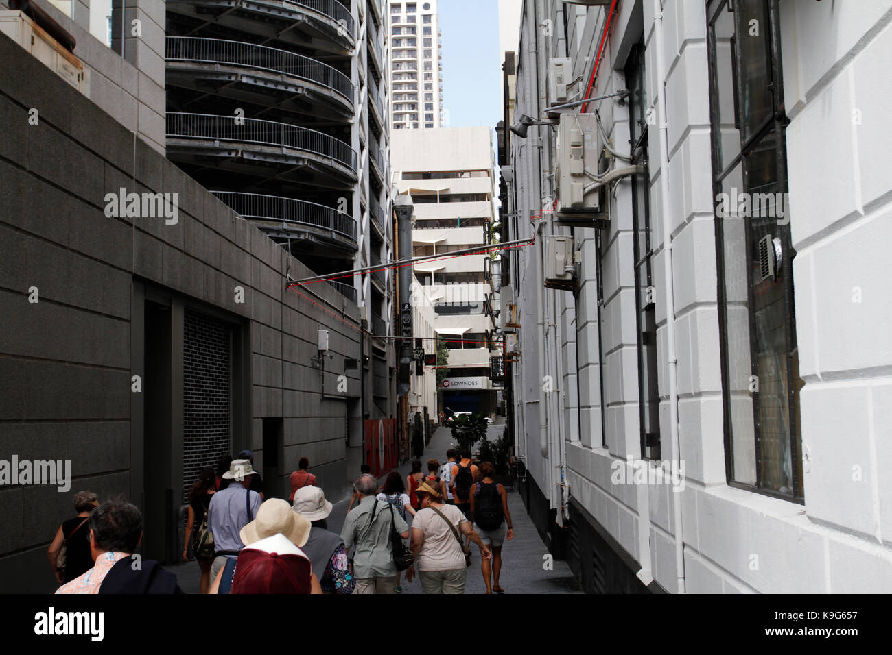 Narrow back alley in Auckland, New Zealand Stock Photo - Alamy