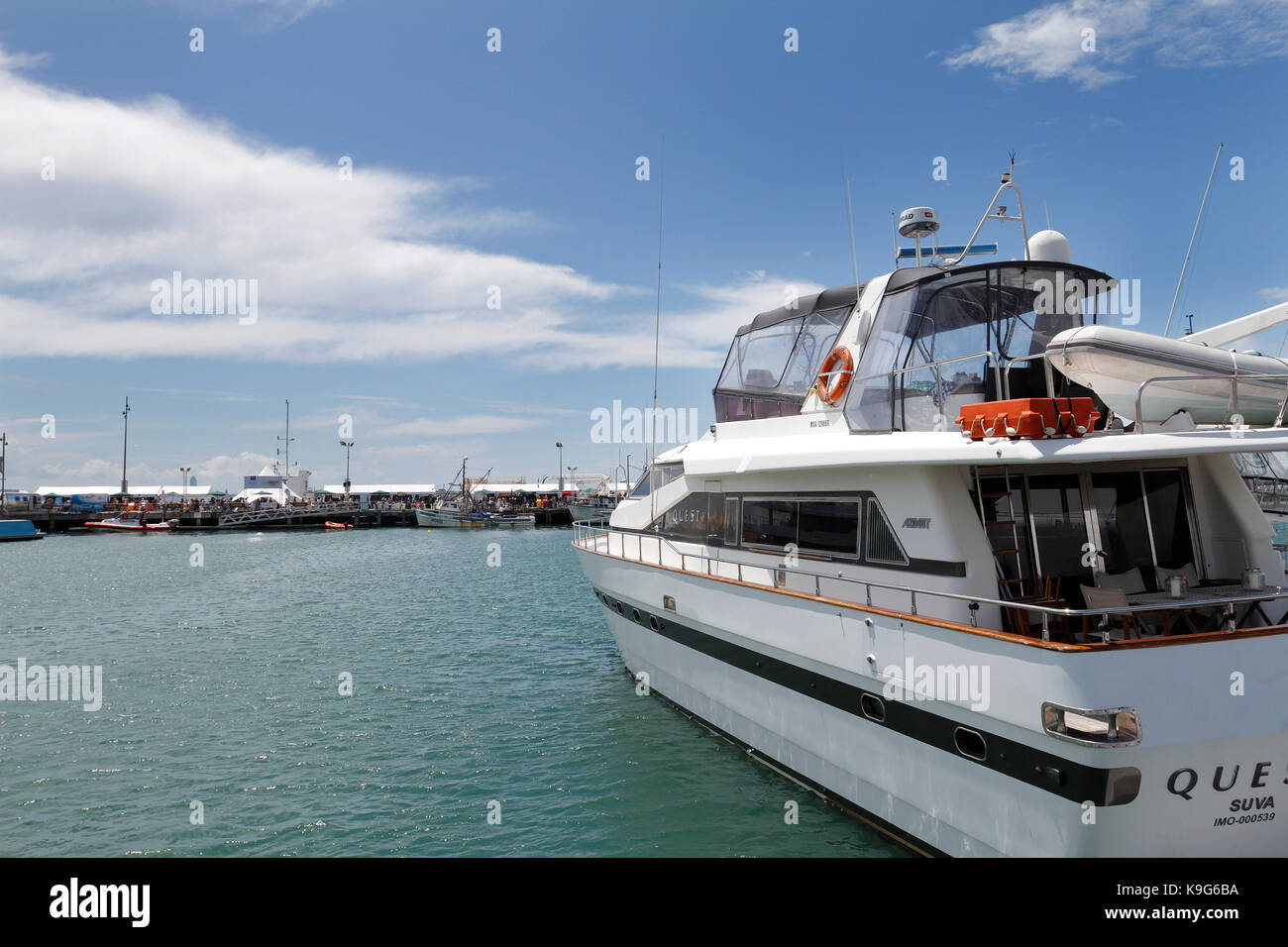 Boats and yacht at Auckland harbor in New Zealand Stock Photo - Alamy