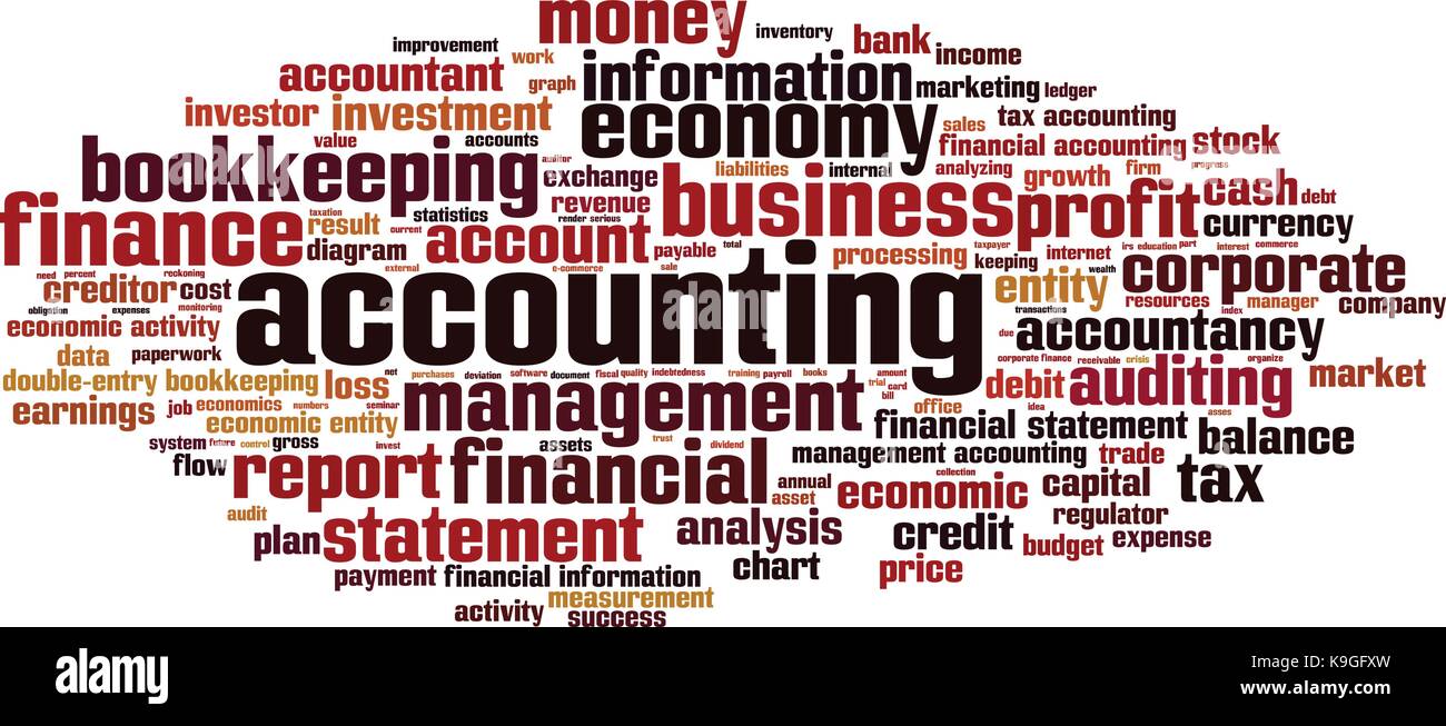 Accounting word cloud concept. Vector illustration Stock Vector Image ...
