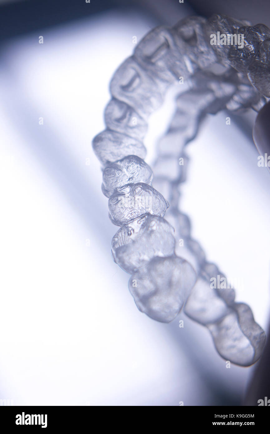 Invisible teeth retainers orthodontic brackets. Plastic modern ...