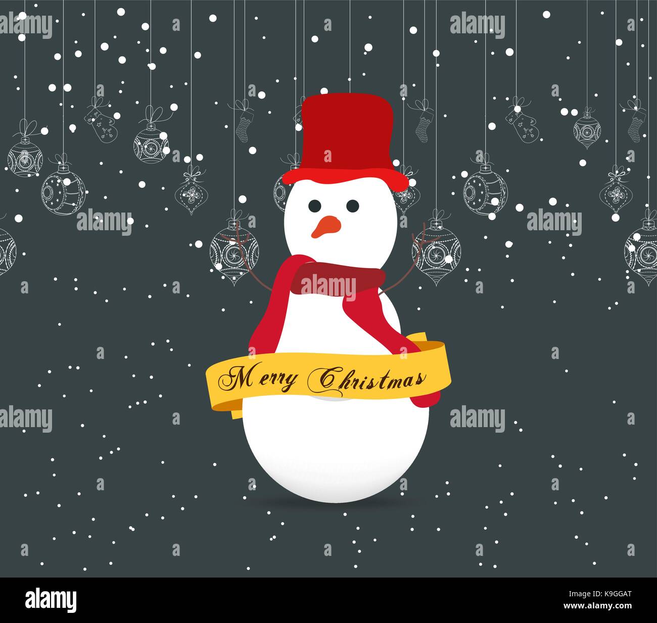 vintage christmas label with snowman Stock Vector Image & Art - Alamy