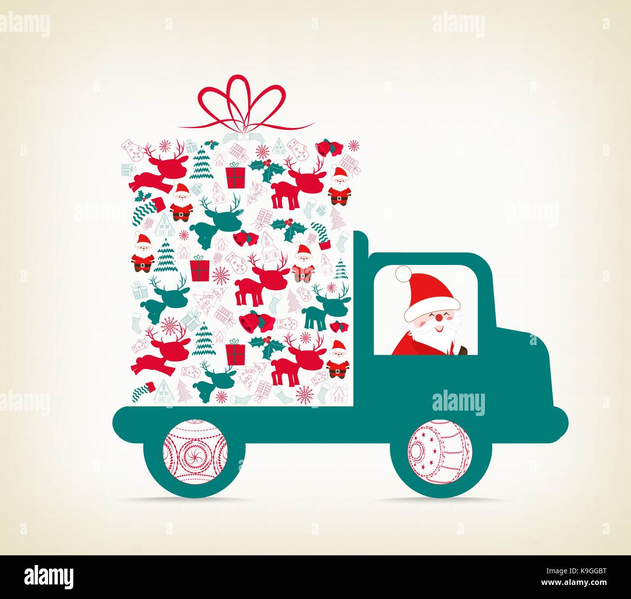 Santa claus in warehouse Stock Vector Images - Alamy