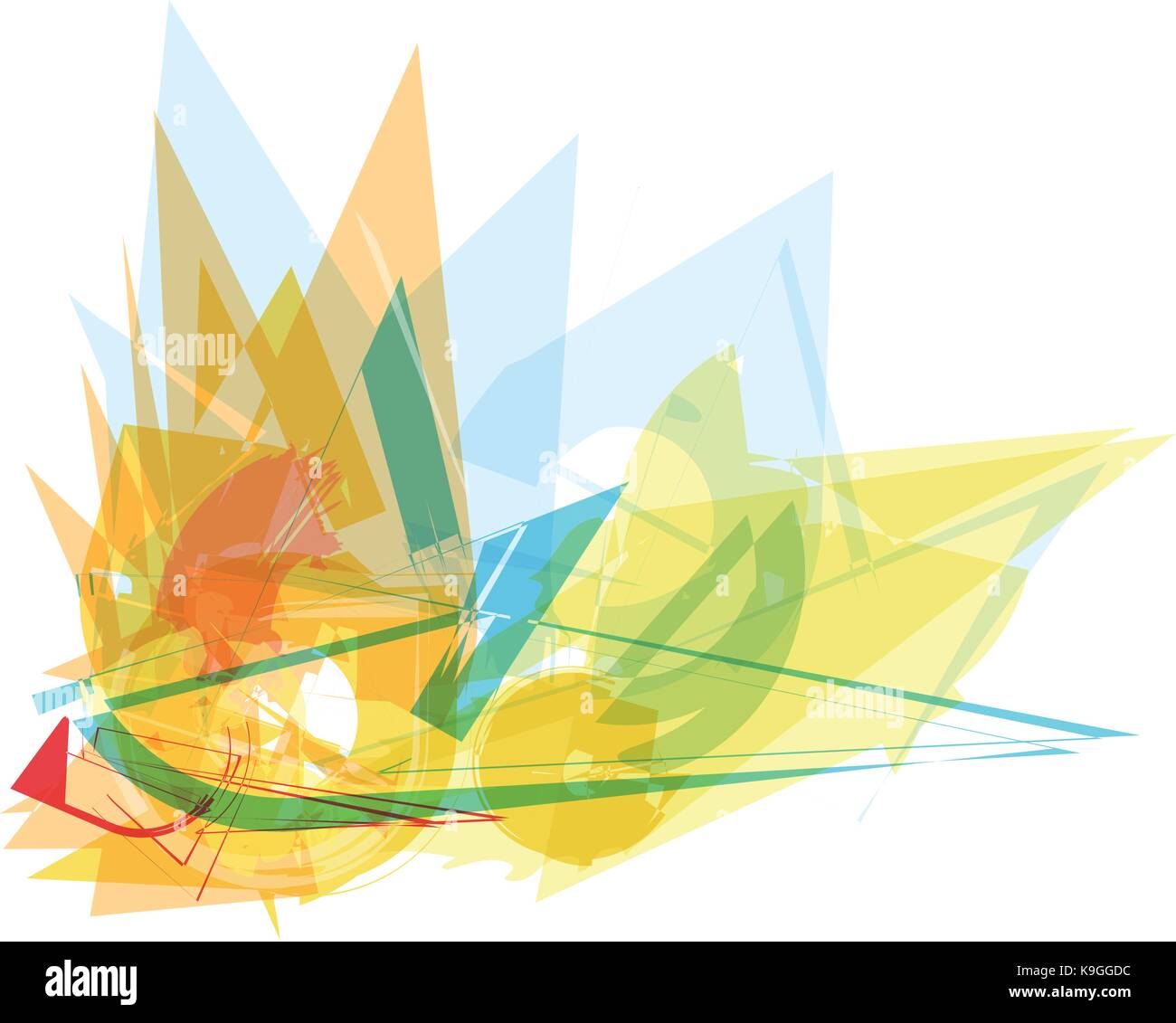 Trendy colorful transparent shapes abstract background illustration ...