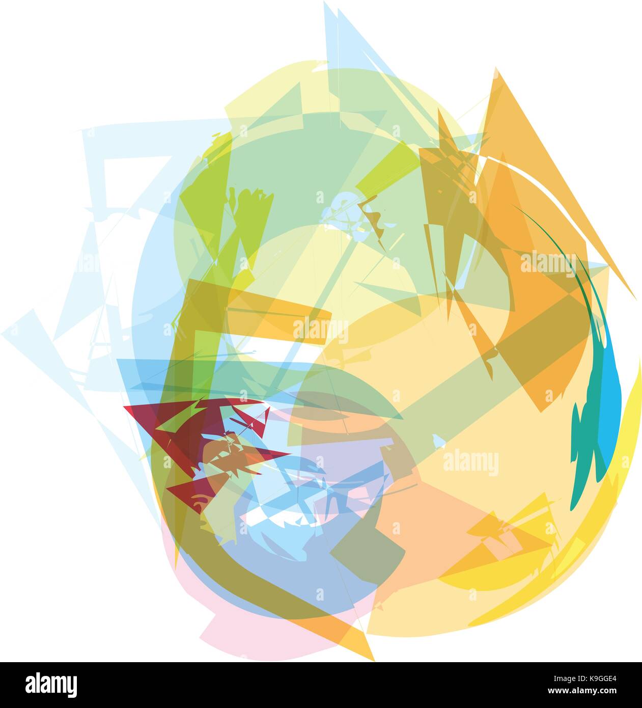 Trendy colorful transparent shapes abstract background illustration ...