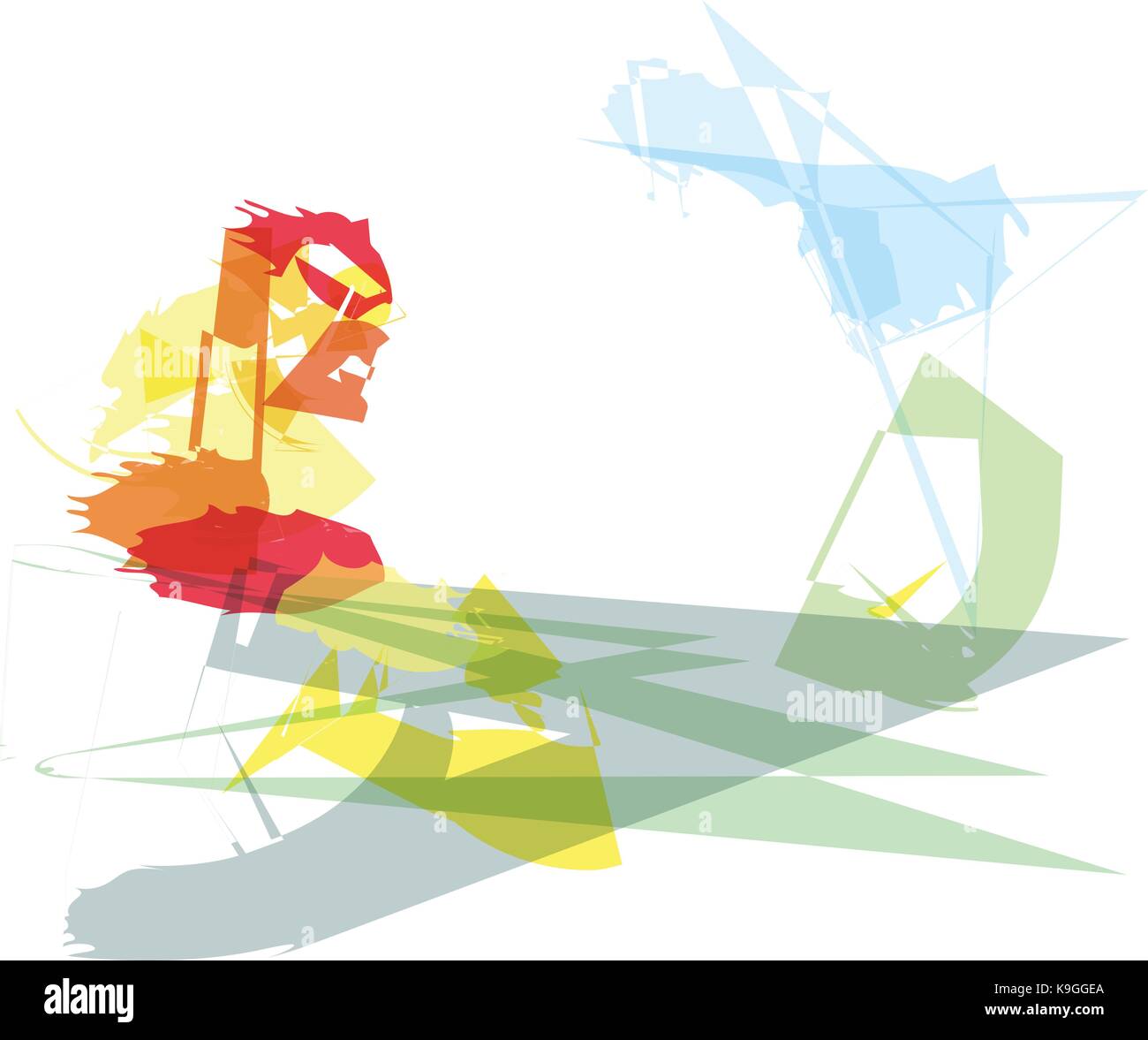 Trendy colorful transparent shapes abstract background illustration ...