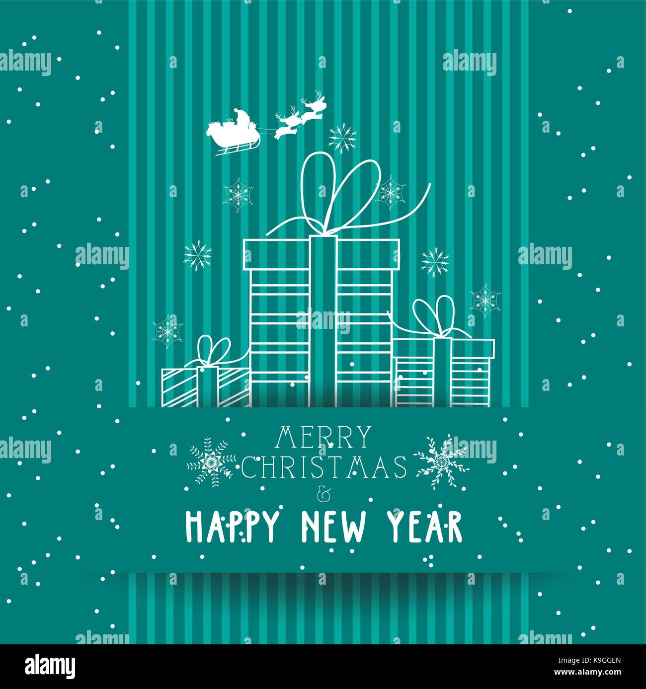 Beautiful christmas gifts festive decor Stock Vector Images - Alamy