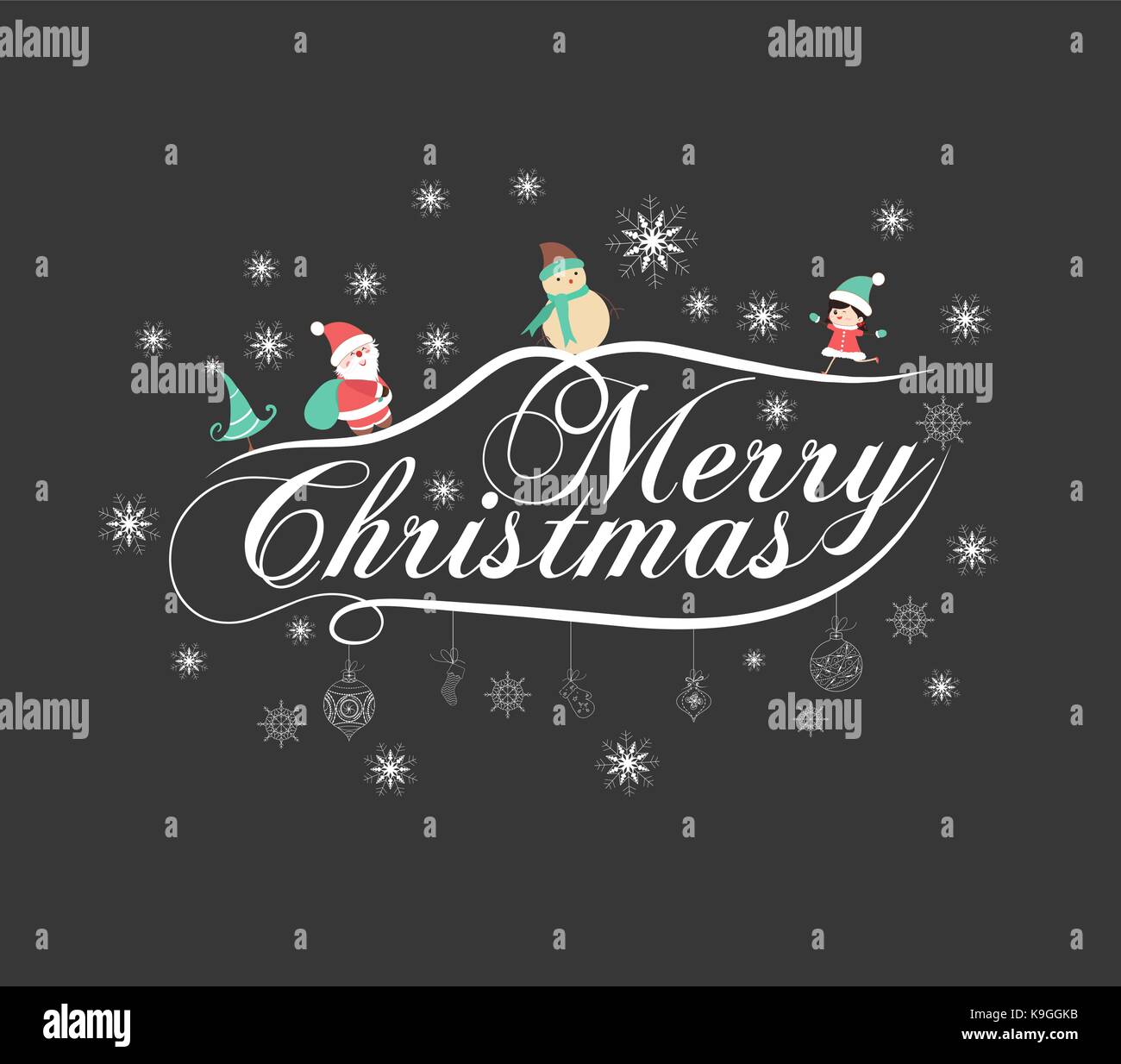 Christmas typography, handwriting Stock Vector Image & Art - Alamy