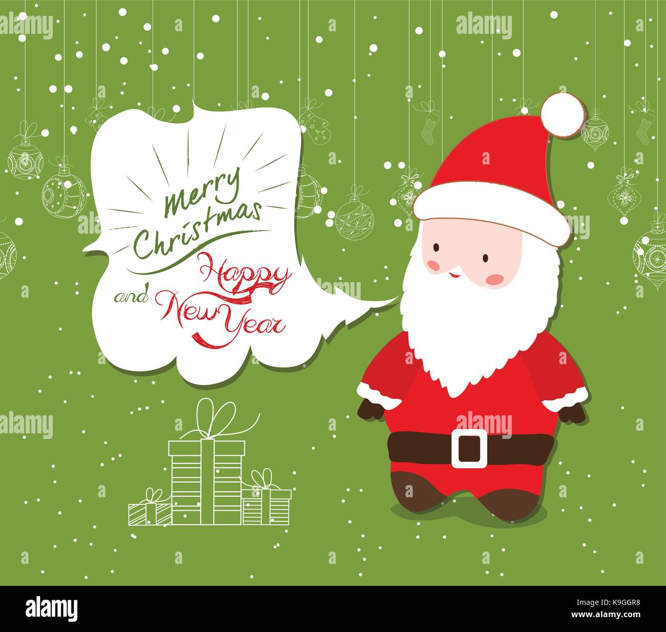 Merry Christmas with santa claus illustrations Stock Vector Image & Art ...