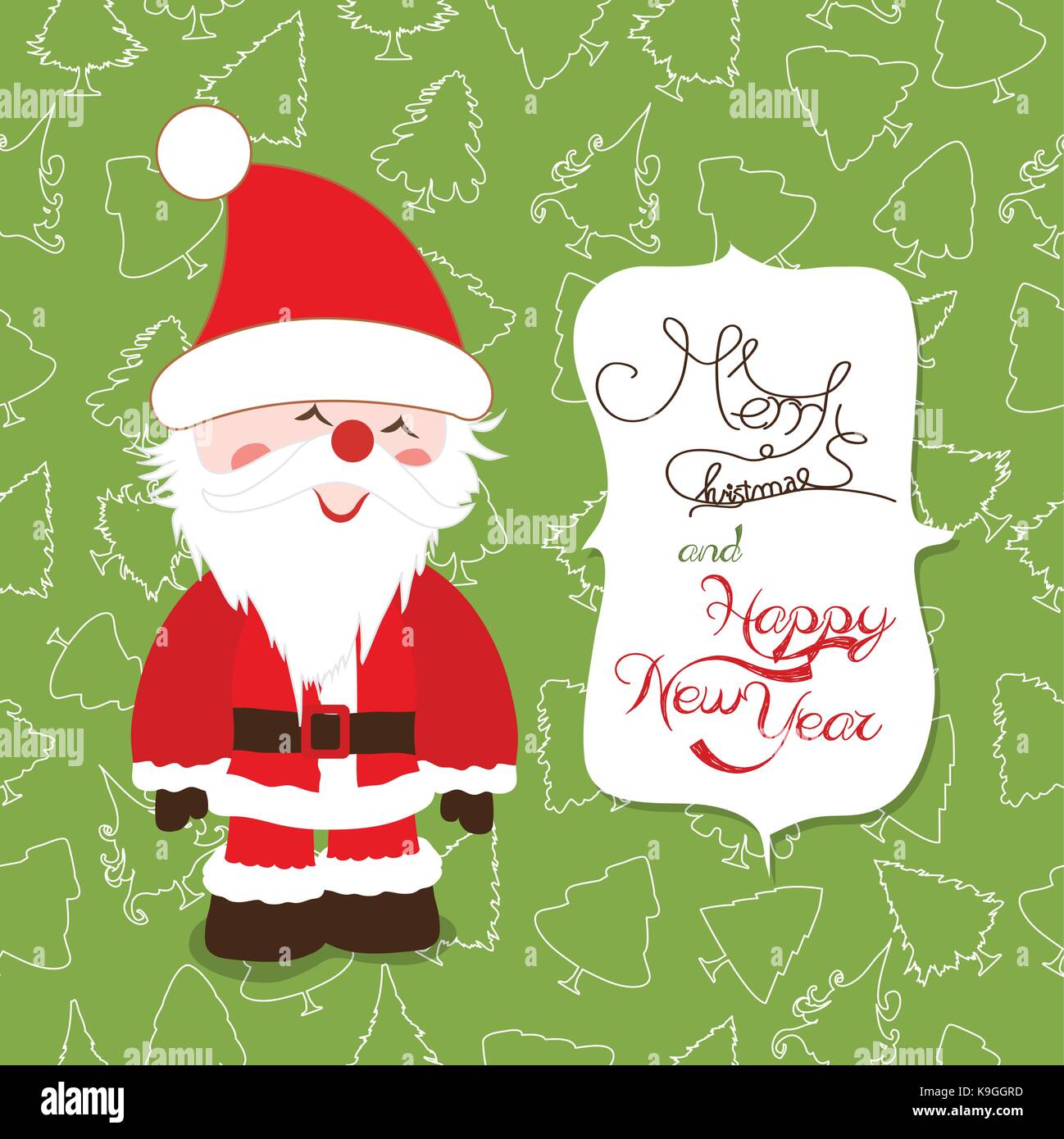 merry christmas label with santa claus Stock Vector Image & Art - Alamy