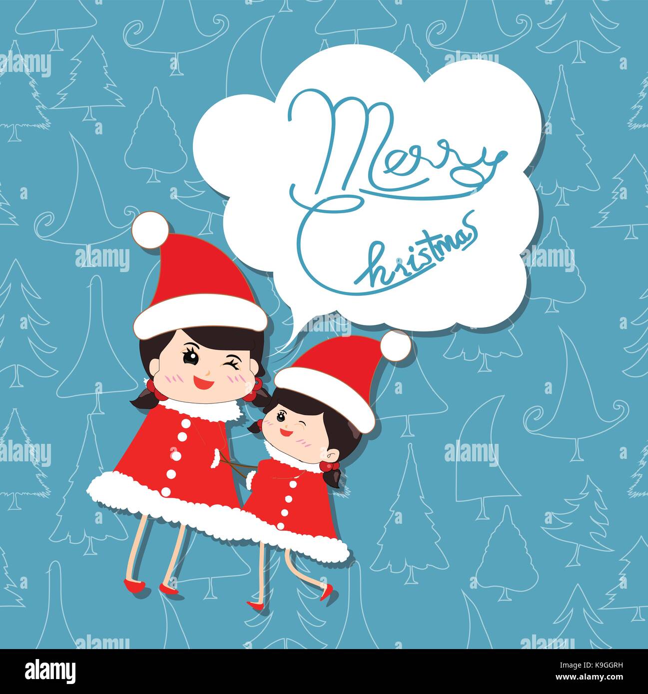 Merry Christmas kids funny illustrations Stock Vector Image & Art - Alamy