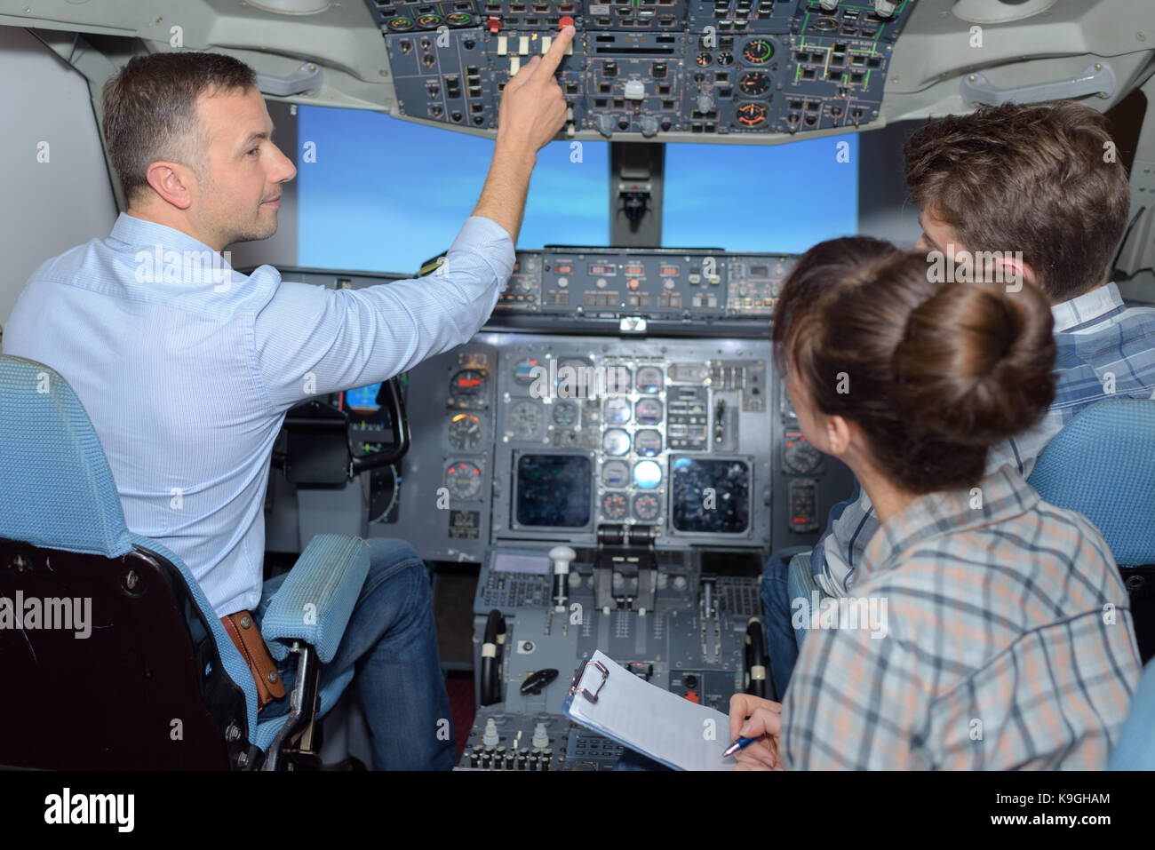 flight simulator training Stock Photo - Alamy