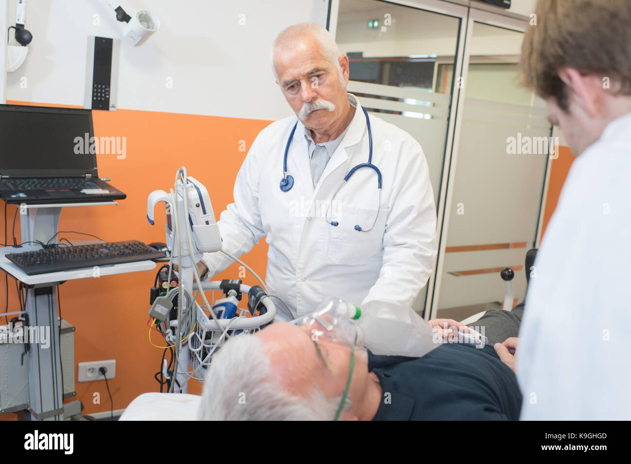 doctor and nurse with patient before surgery Stock Photo - Alamy