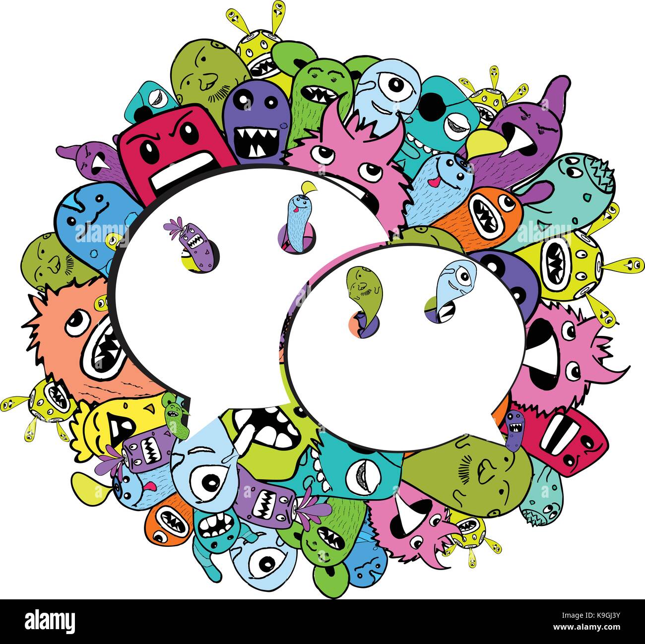 Monster bubbles Stock Vector Images - Alamy
