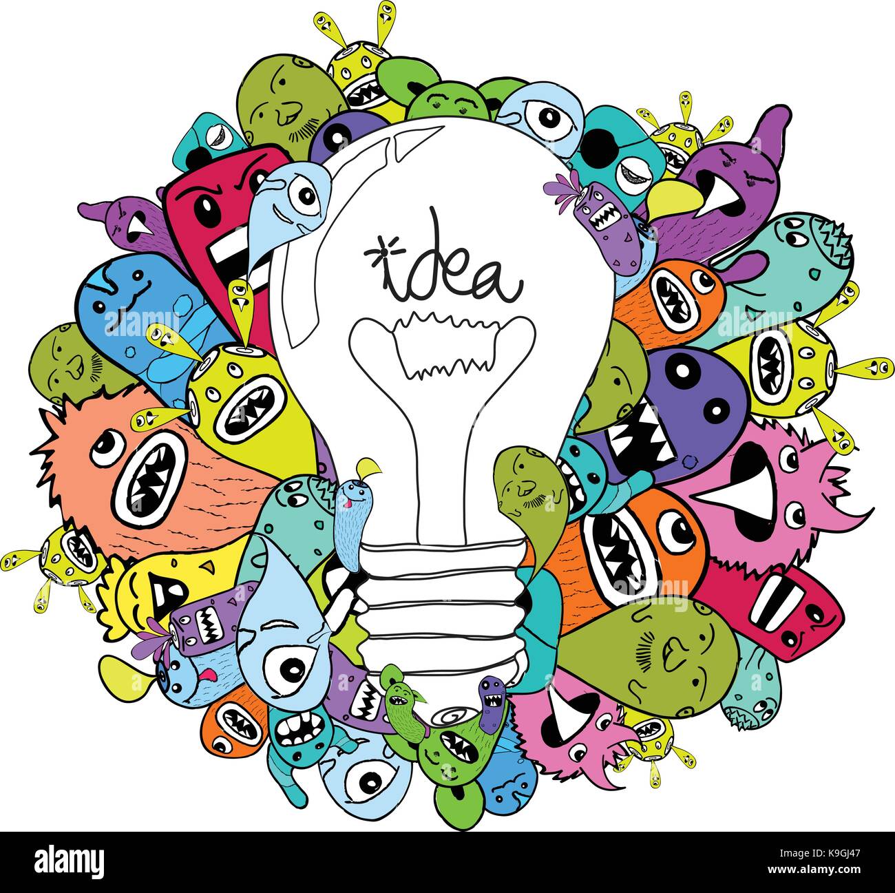 The monster study Stock Vector Images - Alamy