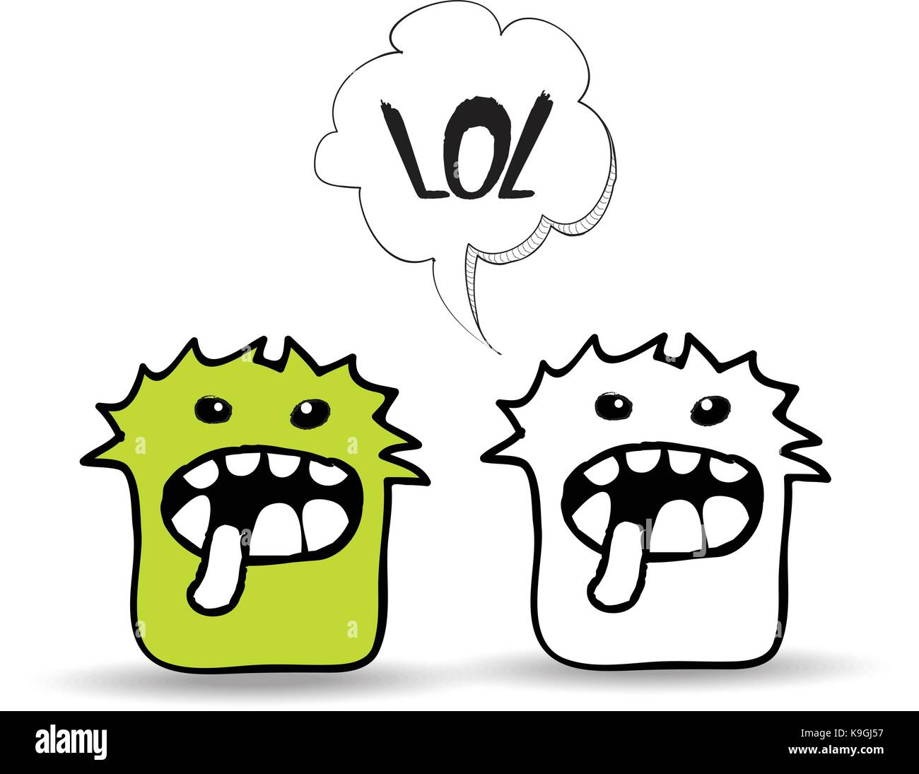 cartoon monster with thought bubble Stock Vector Image & Art - Alamy