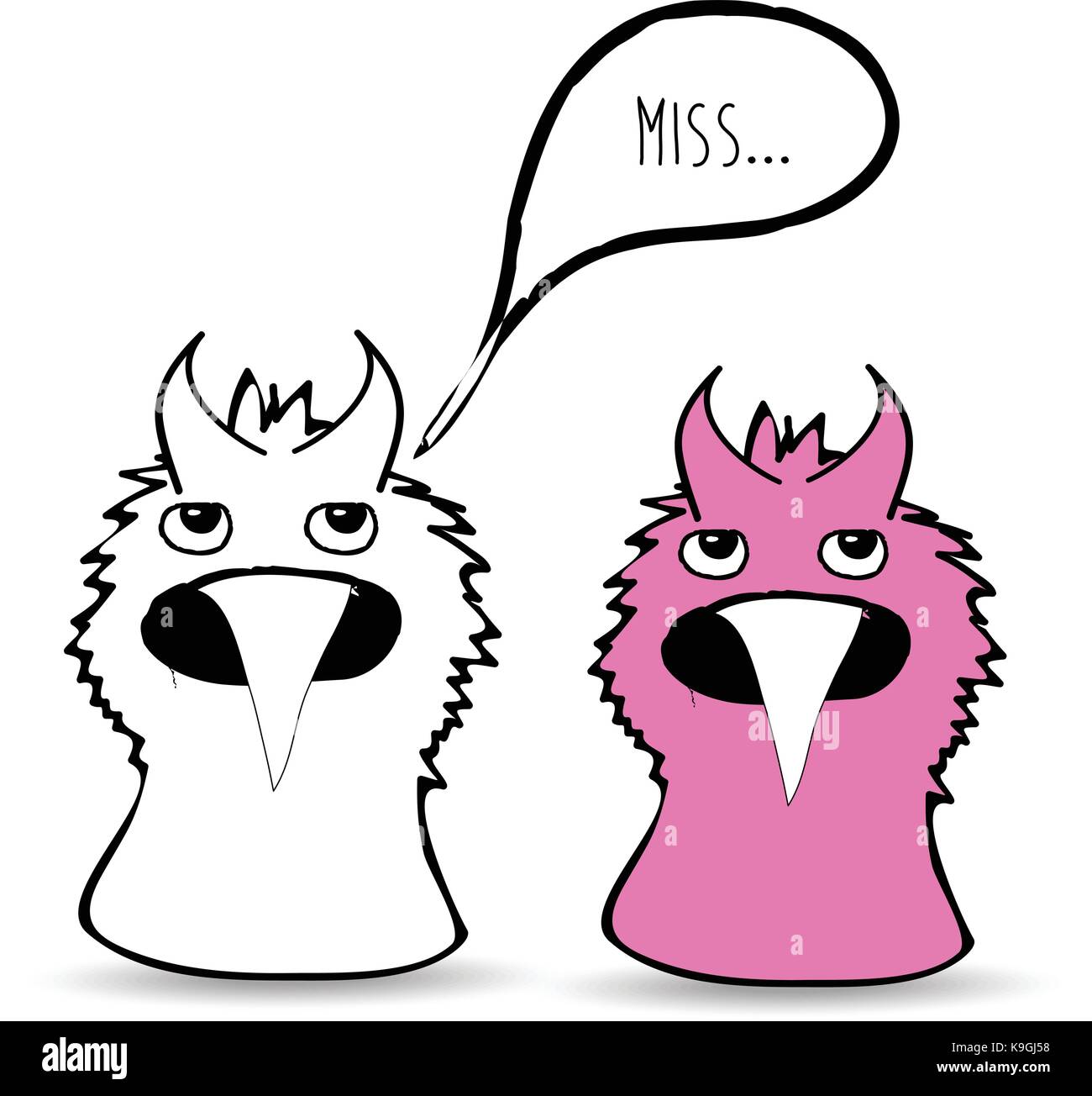 cartoon monster with thought bubble Stock Vector Image & Art - Alamy