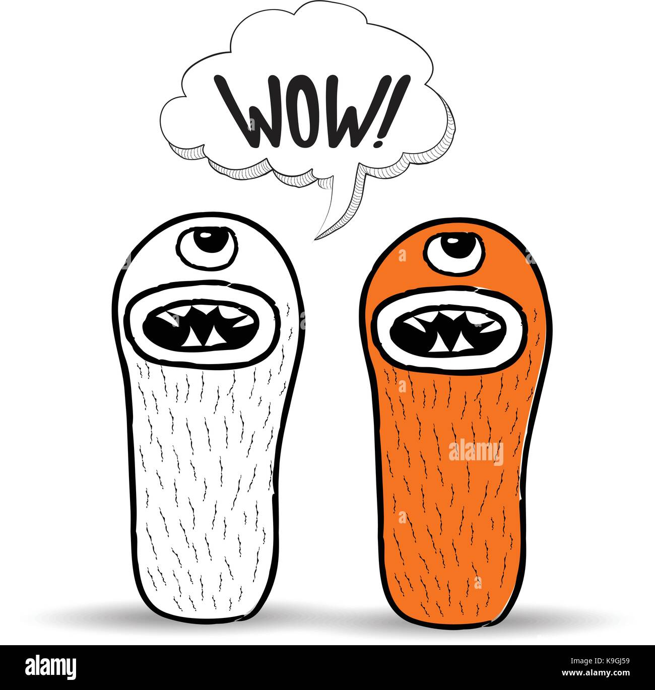 cartoon monster with thought bubble Stock Vector Image & Art - Alamy