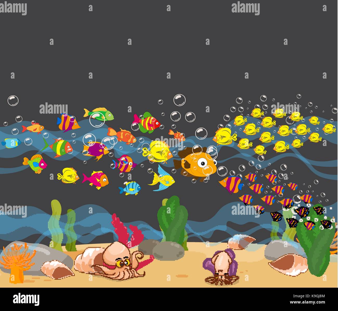 Ocean Underwater World Stock Vector Image & Art - Alamy