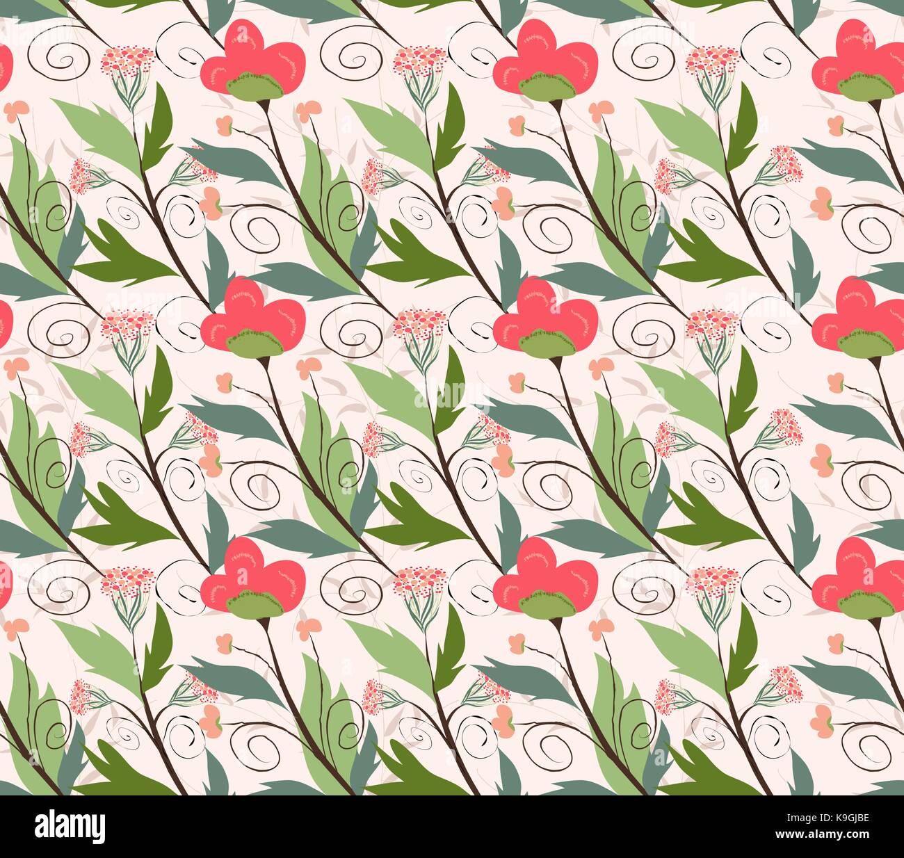 Vintage flower pattern Stock Vector Image & Art - Alamy