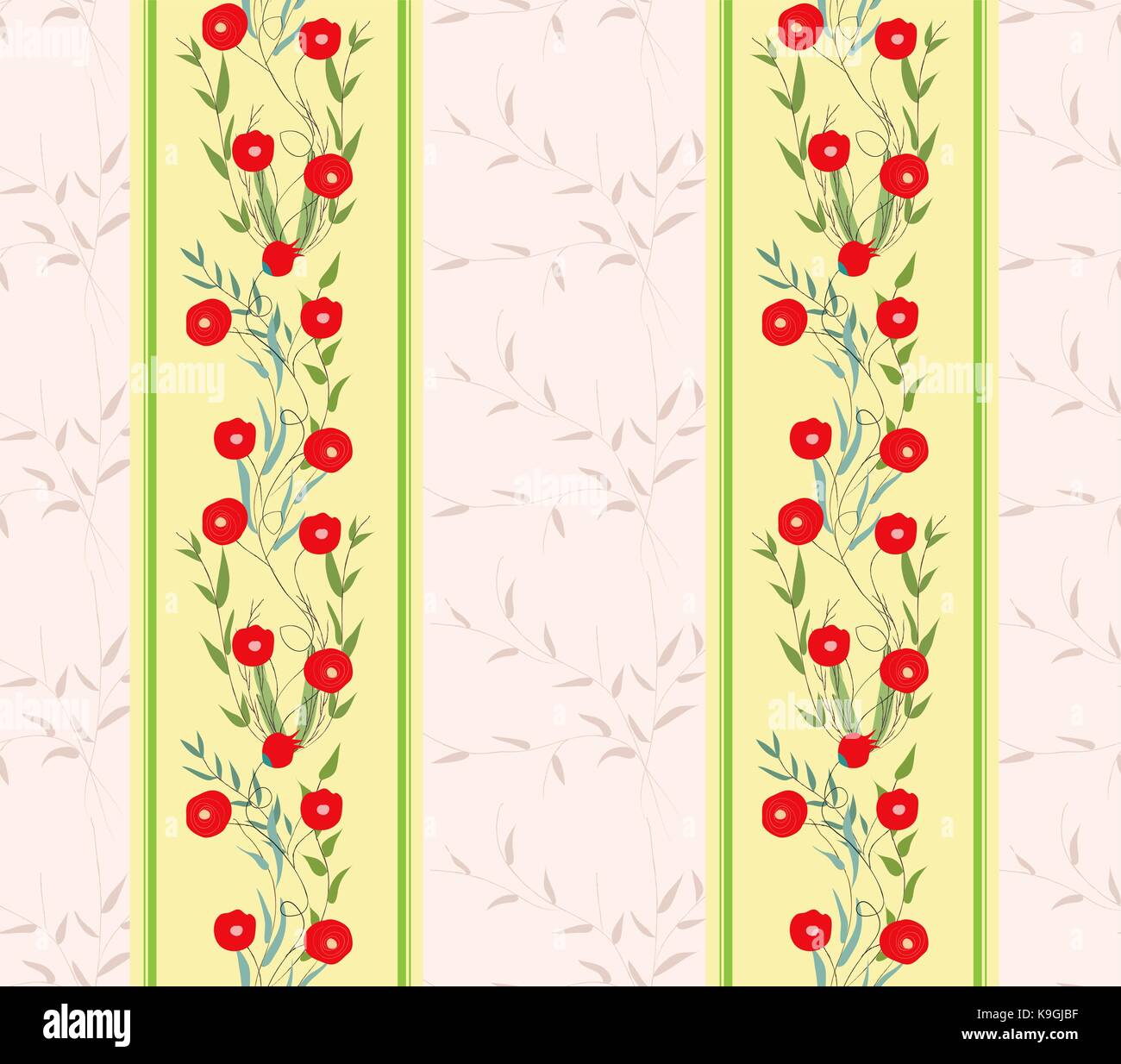 Flower red striped wallpaper Stock Vector Image & Art - Alamy