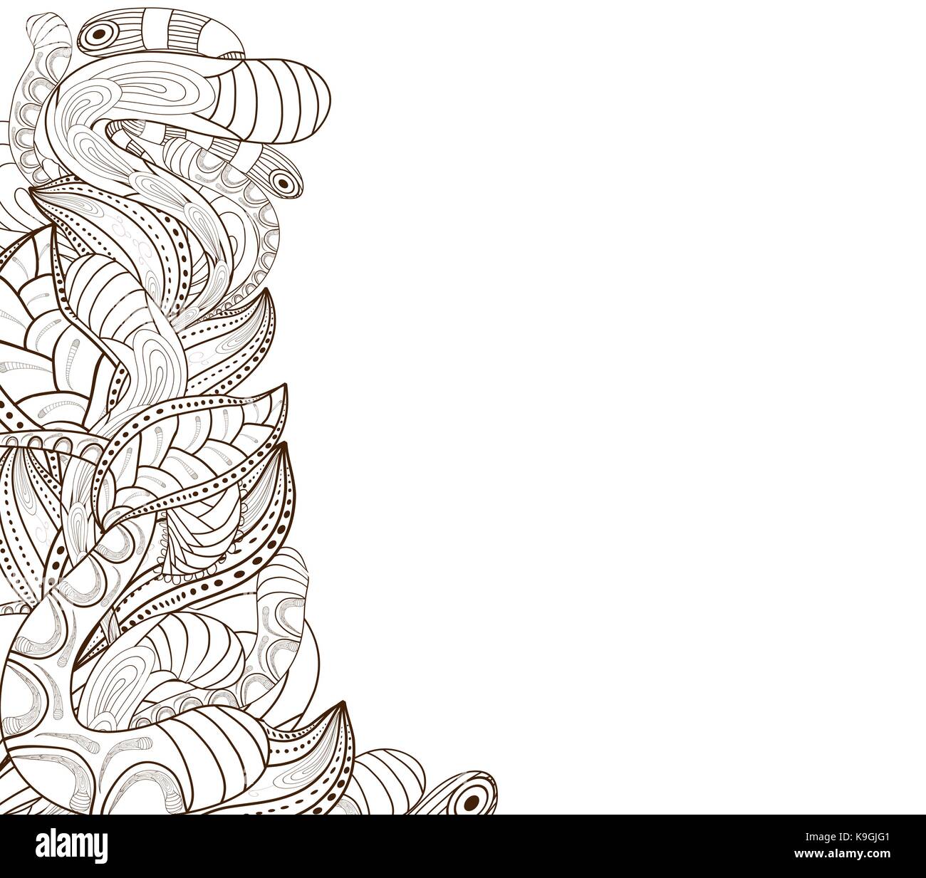 doodle floral background Stock Vector Image & Art - Alamy