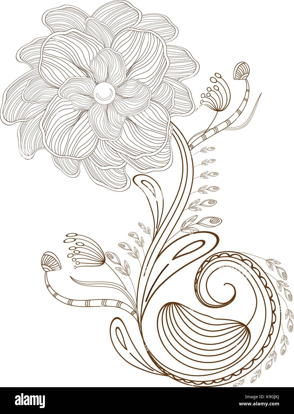 Decorative florals Stock Vector Images - Alamy