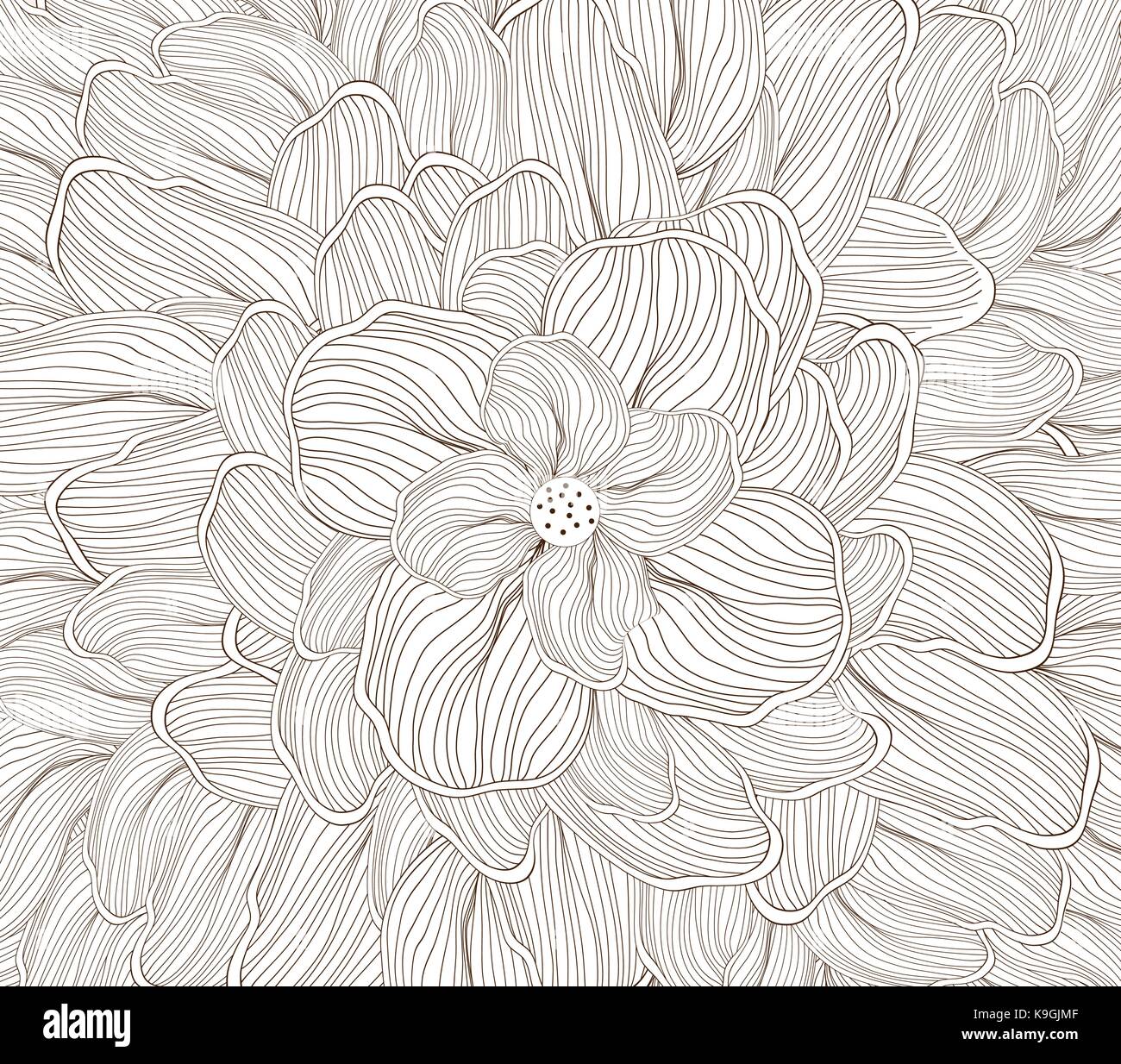 flower sketch doodle background Stock Vector Image & Art - Alamy
