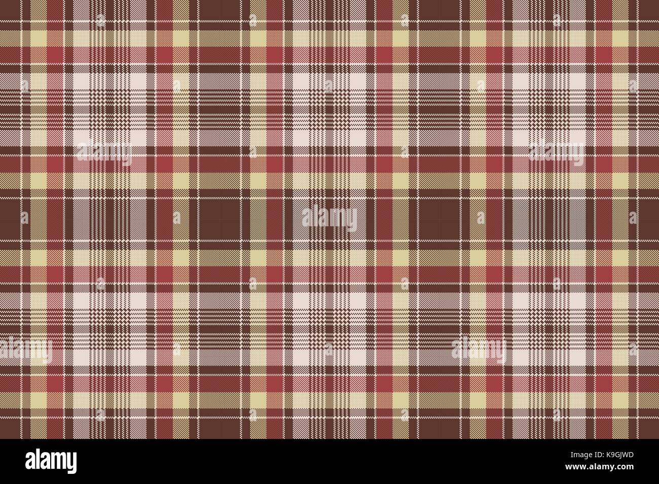Red pixel fabric texture plaid seamless pattern. Vector illustration ...