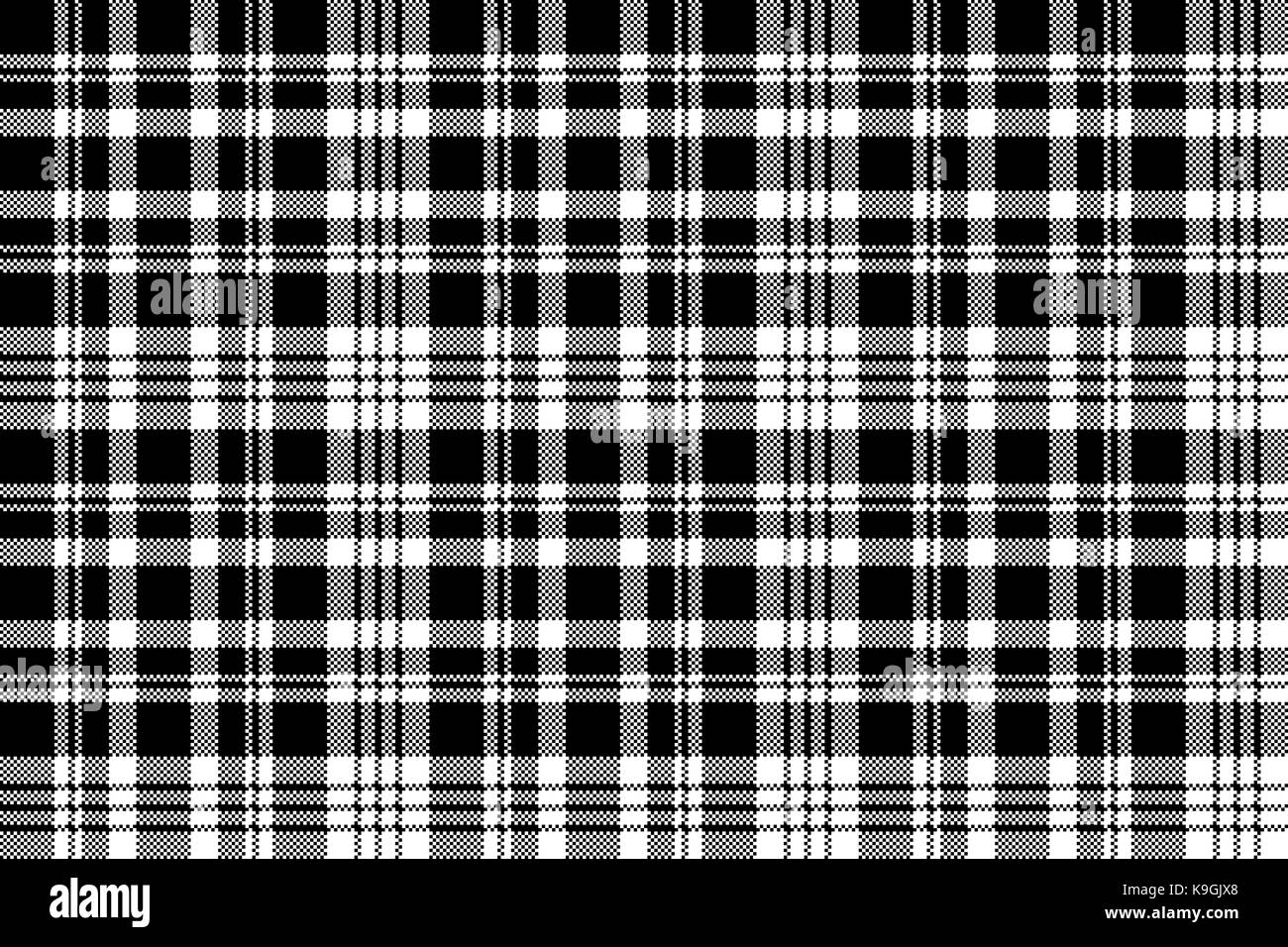 Abstarct check pixel seamless pattern black white. Vector illustration ...
