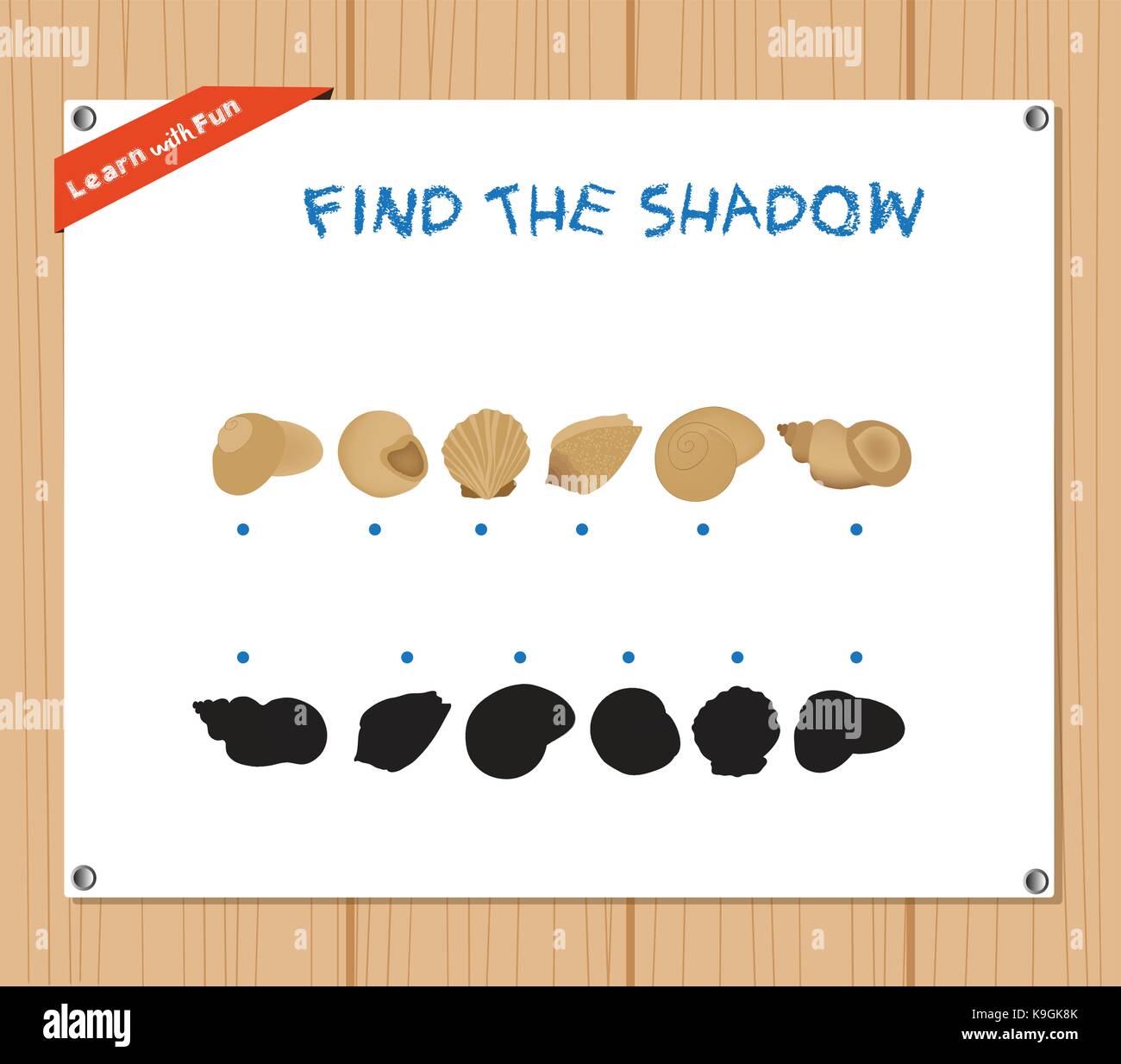 Cartoon illustration find shadow educational hi-res stock photography ...